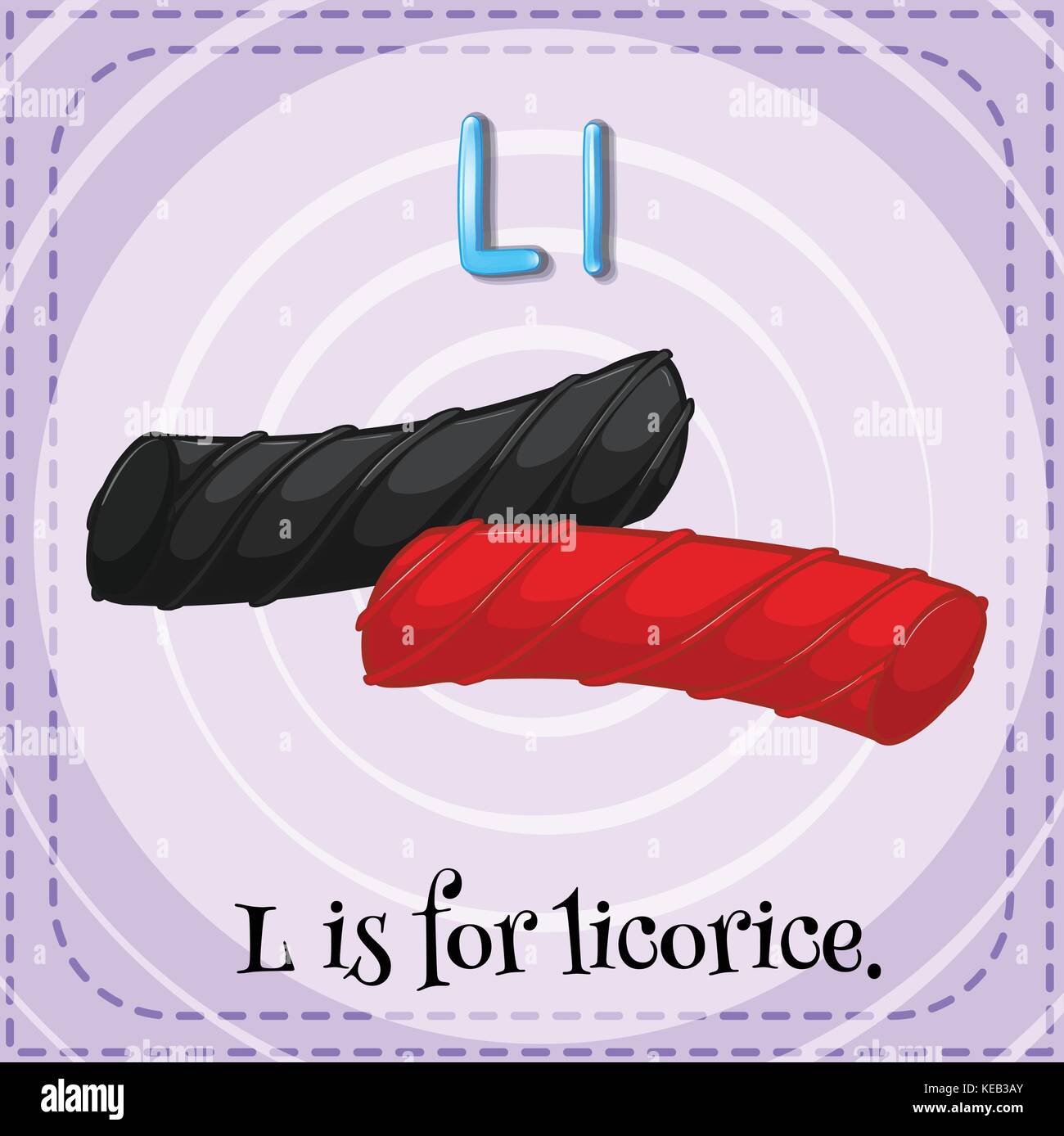 Flashcard letter L is for licorice Stock Vector Image & Art - Alamy
