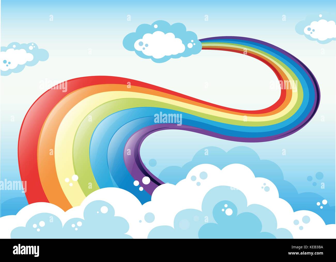 Colorful rainbow in the sky Stock Vector Image & Art - Alamy