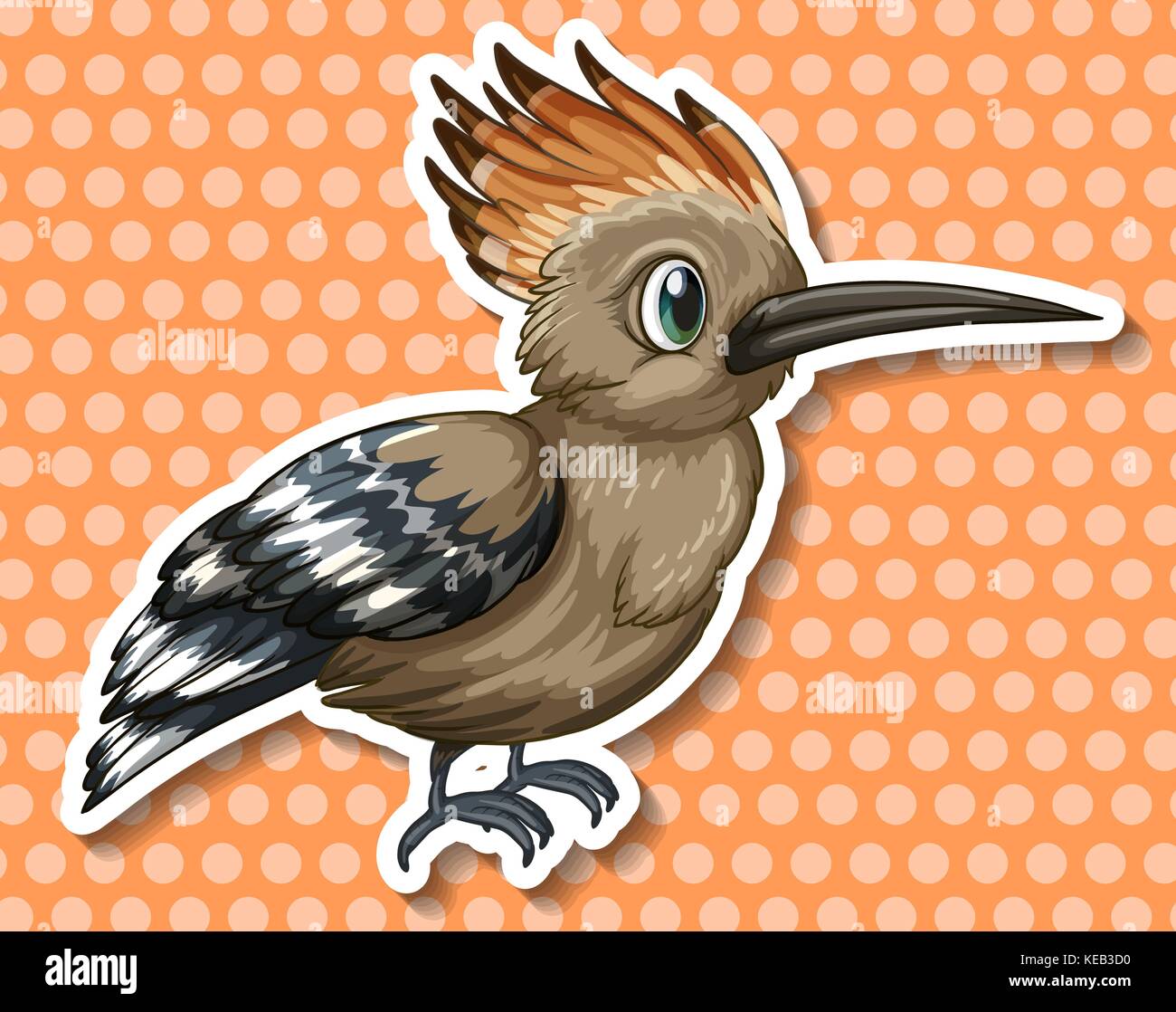 Rare bird on orange polka dot background Stock Vector Image & Art - Alamy