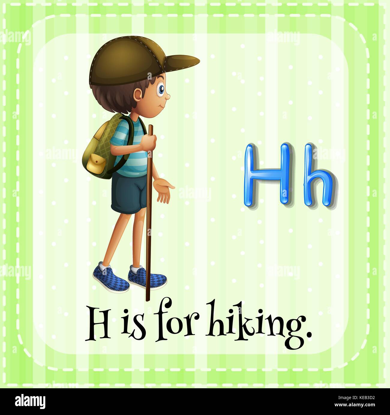 Flashcard letter H is for hiking Stock Vector Image & Art - Alamy