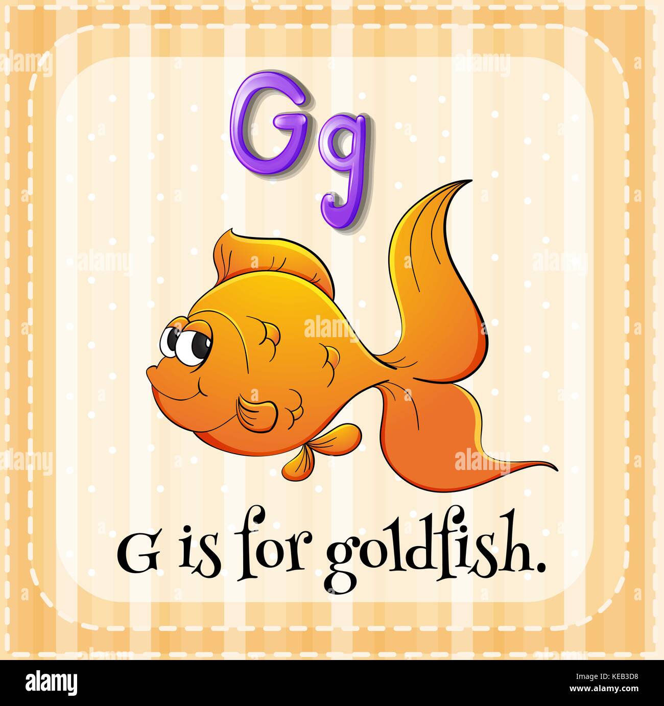 Flashcard alphabet G is for goldfish Stock Vector Image & Art - Alamy