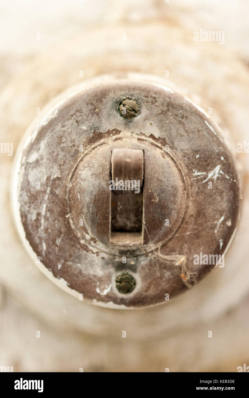 Old enectric switch in abandoned home Stock Photo - Alamy