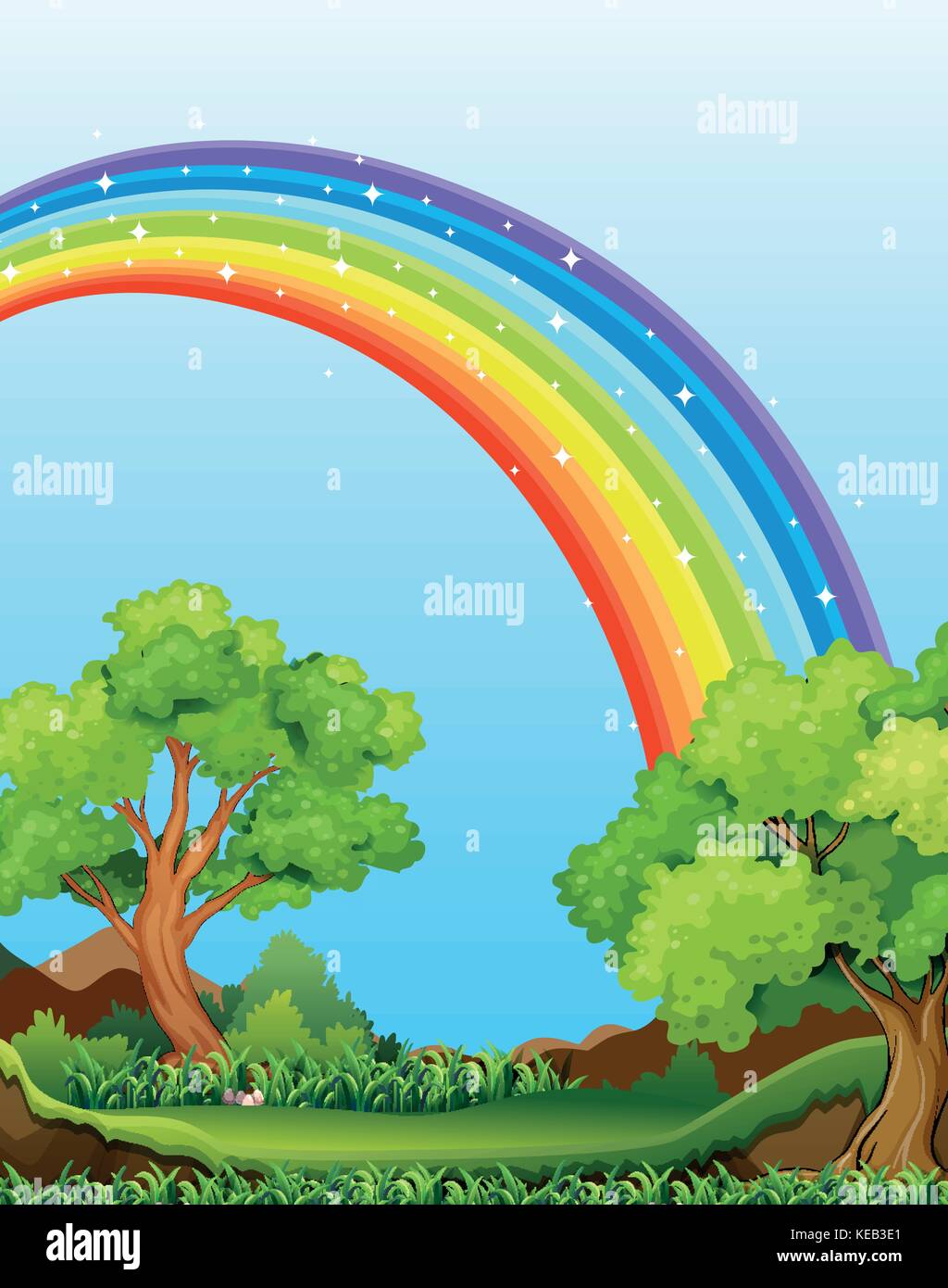 Shining rainbow Stock Vector Images - Alamy