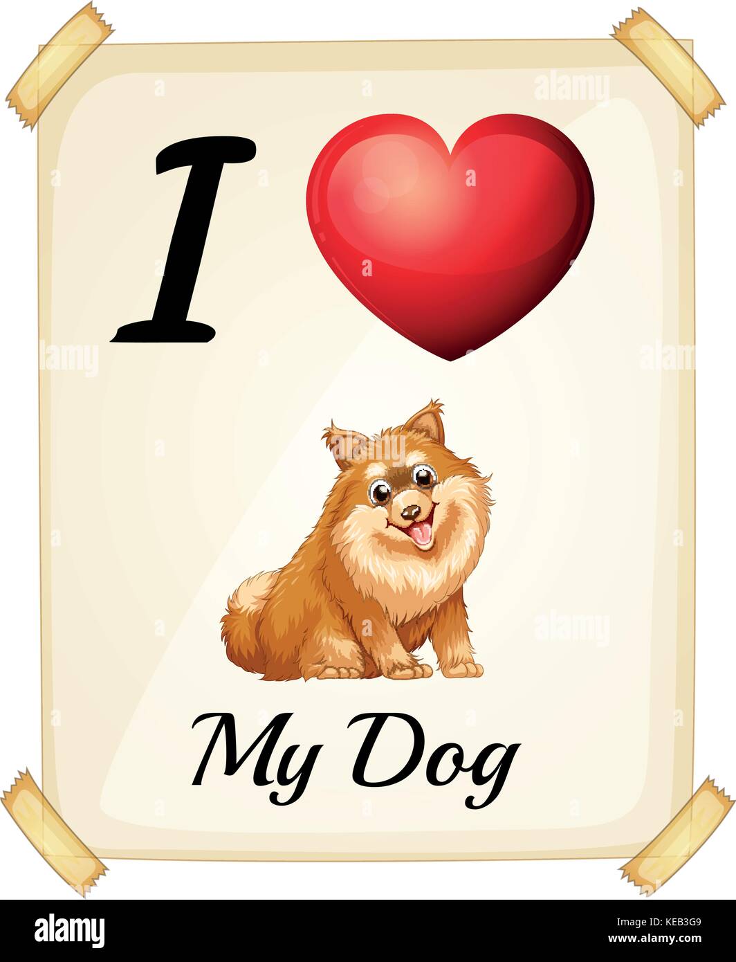 I love my dog sign Stock Vector Image & Art - Alamy