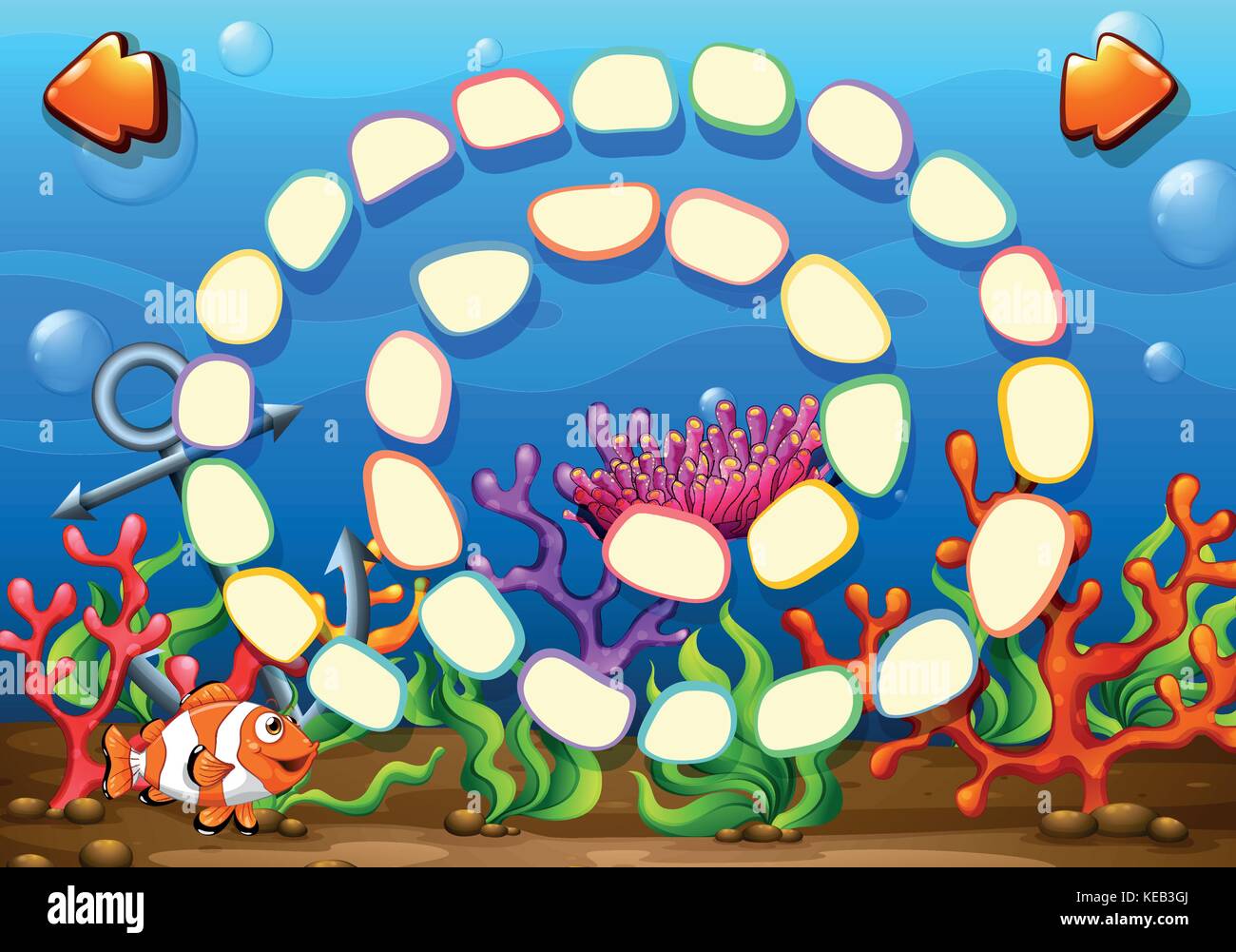 Boardgame template with lives underwater Stock Vector Image & Art - Alamy