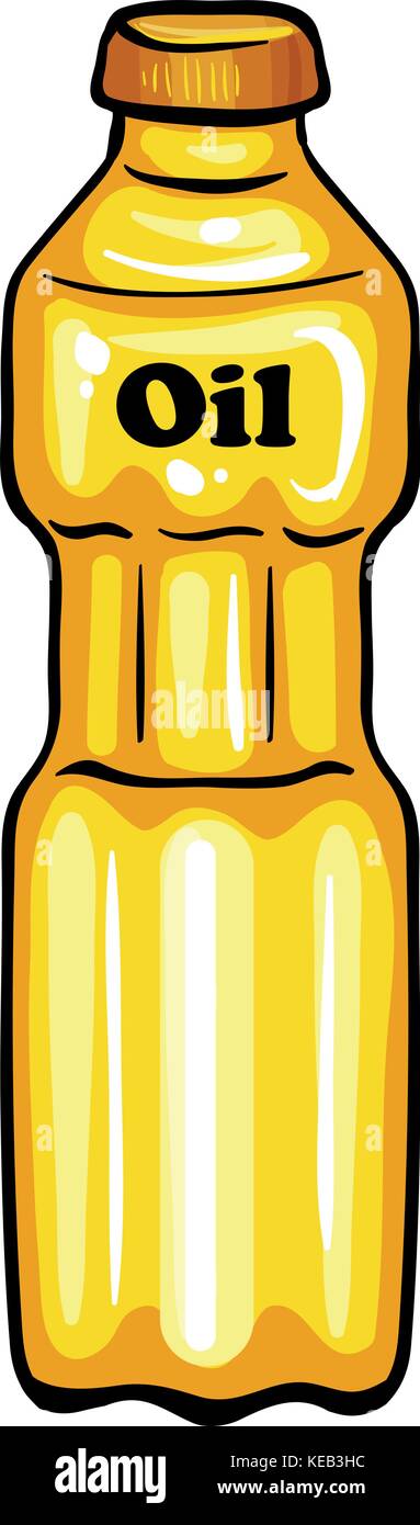 Close up bottle of vegetable oil Stock Vector Image & Art - Alamy