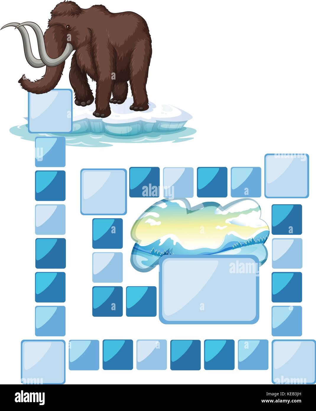 boardgame with a mammoth and iceberg Stock Vector Image & Art - Alamy