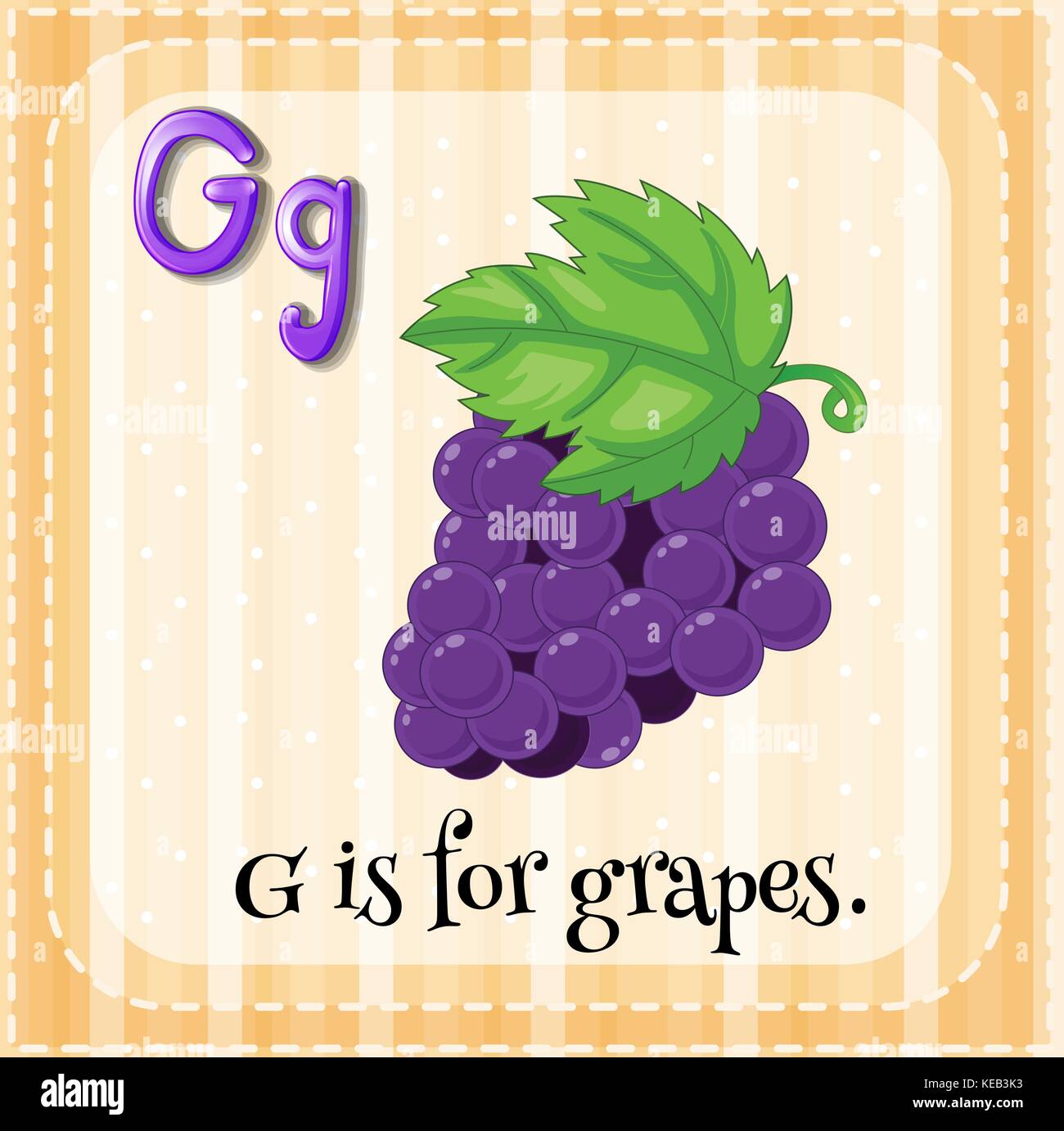 Alphabet G is for grapes Stock Vector Image & Art - Alamy