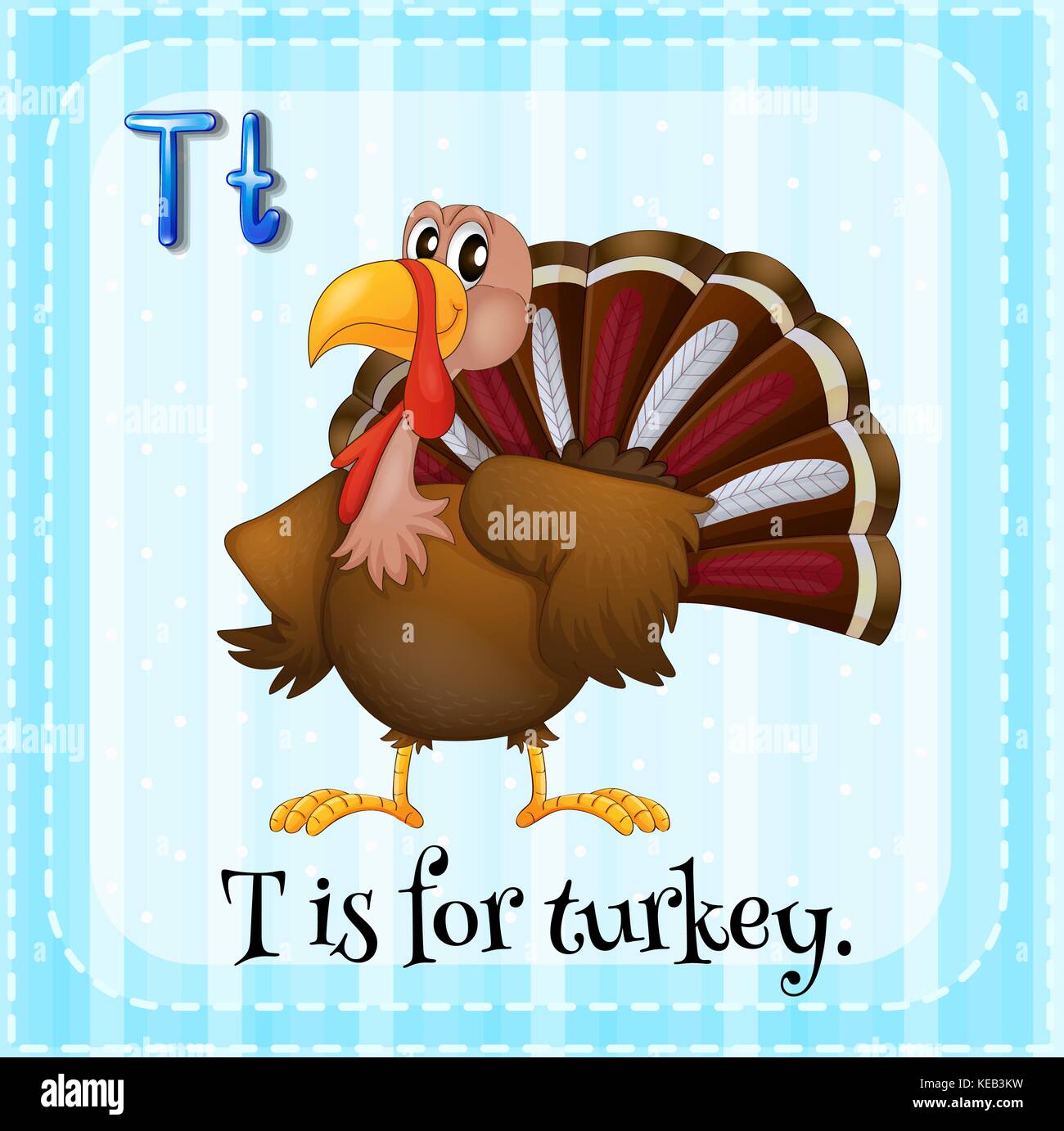 Flashcard letter T is for turkey Stock Vector Image & Art - Alamy