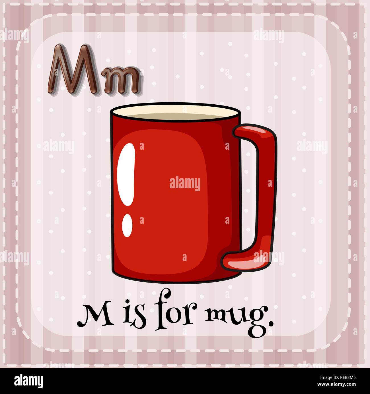 Flashcard alphabet M is for mug Stock Vector Image & Art - Alamy