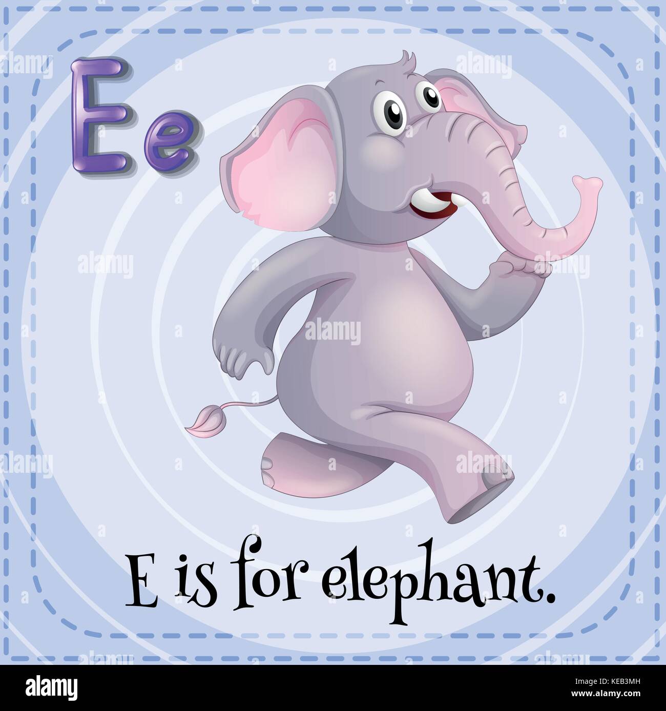 Flashcard letter elephant illustration hi-res stock photography and ...