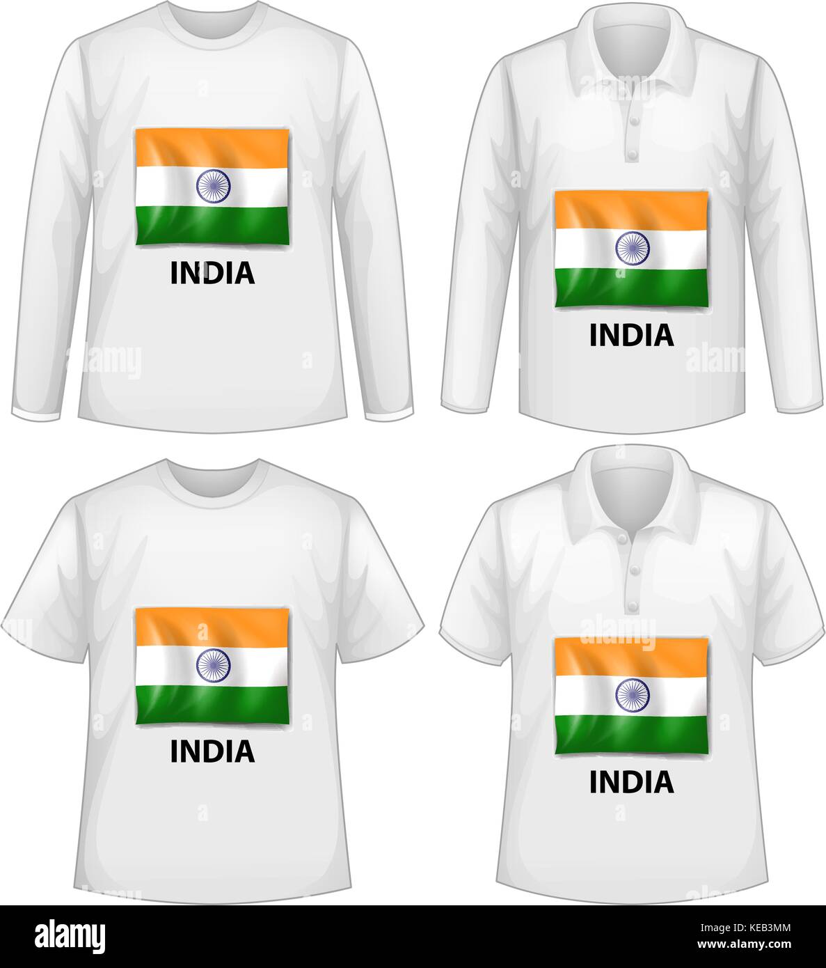 four designs of shirt with India flag Stock Vector Image & Art - Alamy