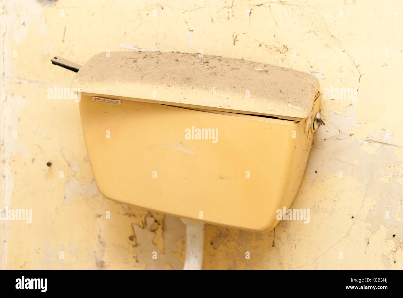 Abandoned home interior with objects on the floor - clothes and ...