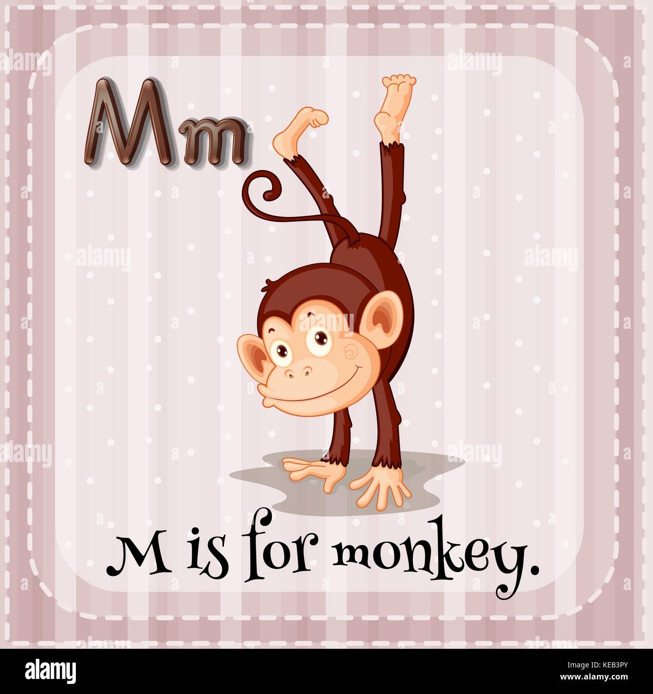 Flashcard letter M is for monkey Stock Vector Image & Art - Alamy