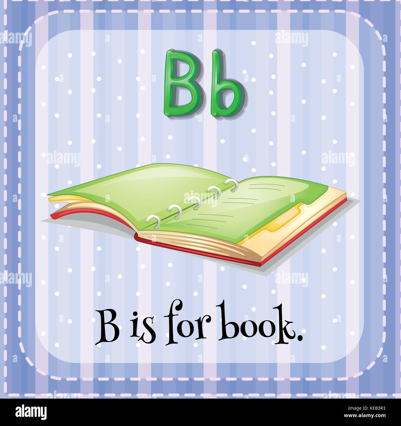 Flashcard letter B is for book Stock Vector Image & Art - Alamy
