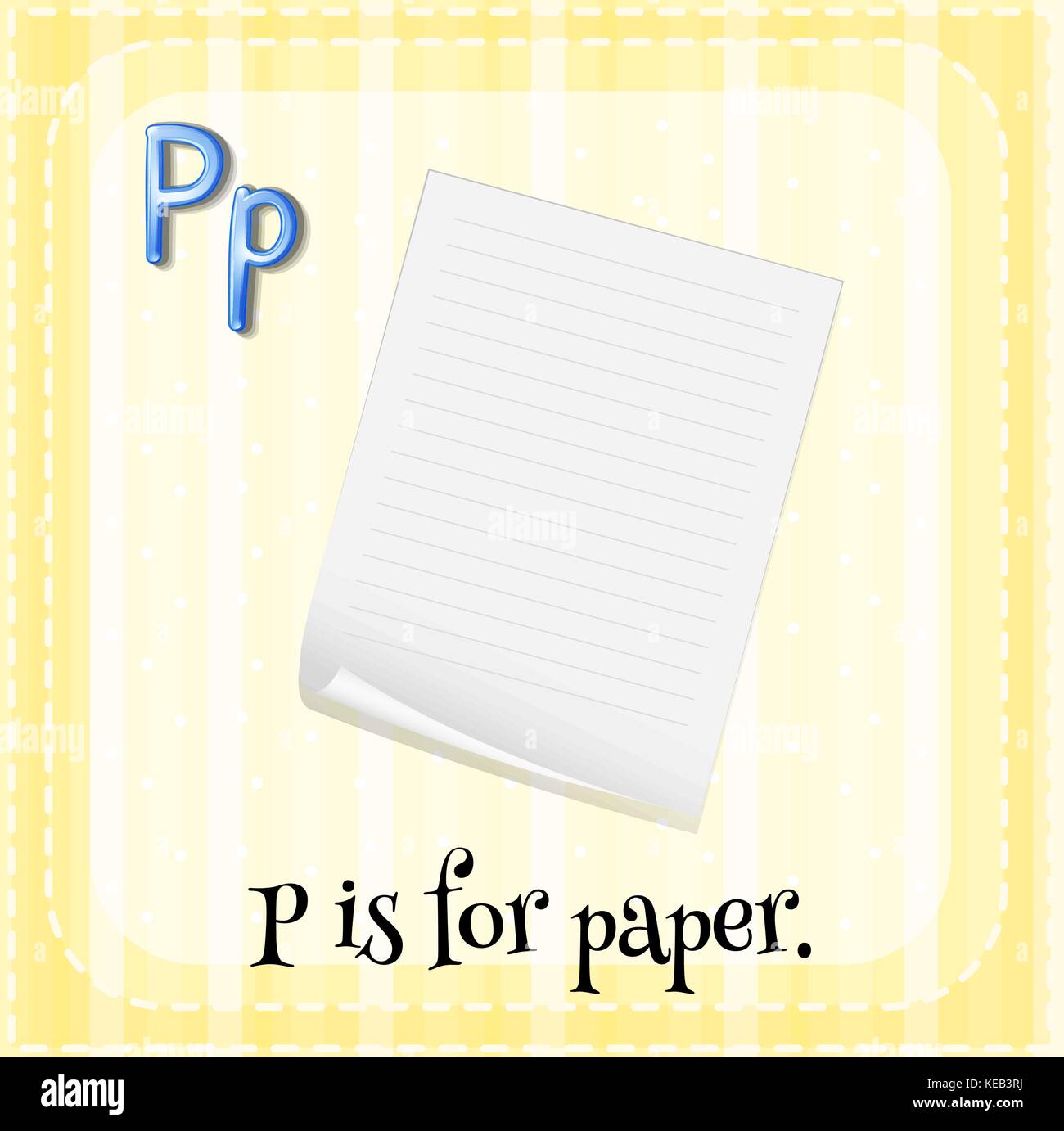 Flash card letter P is for paper Stock Vector Image & Art - Alamy