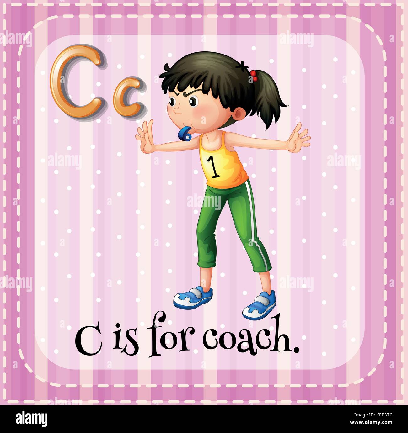 Flashcard letter C is for coach Stock Vector Image & Art - Alamy