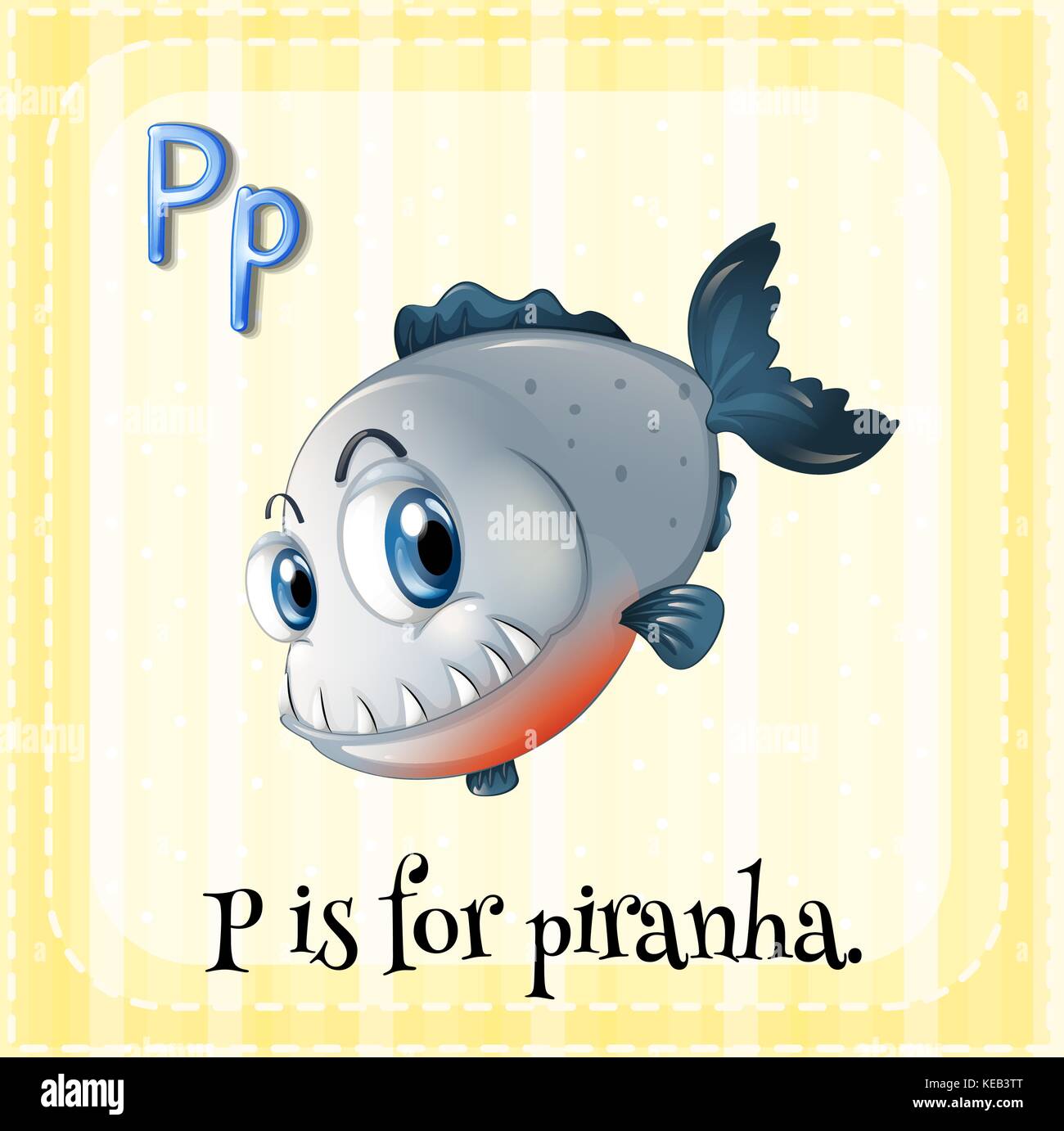 Flashcard letter P is for piranha Stock Vector Image & Art - Alamy