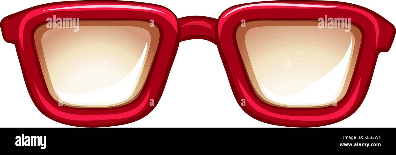 Single pair of red glasses Stock Vector Image & Art - Alamy