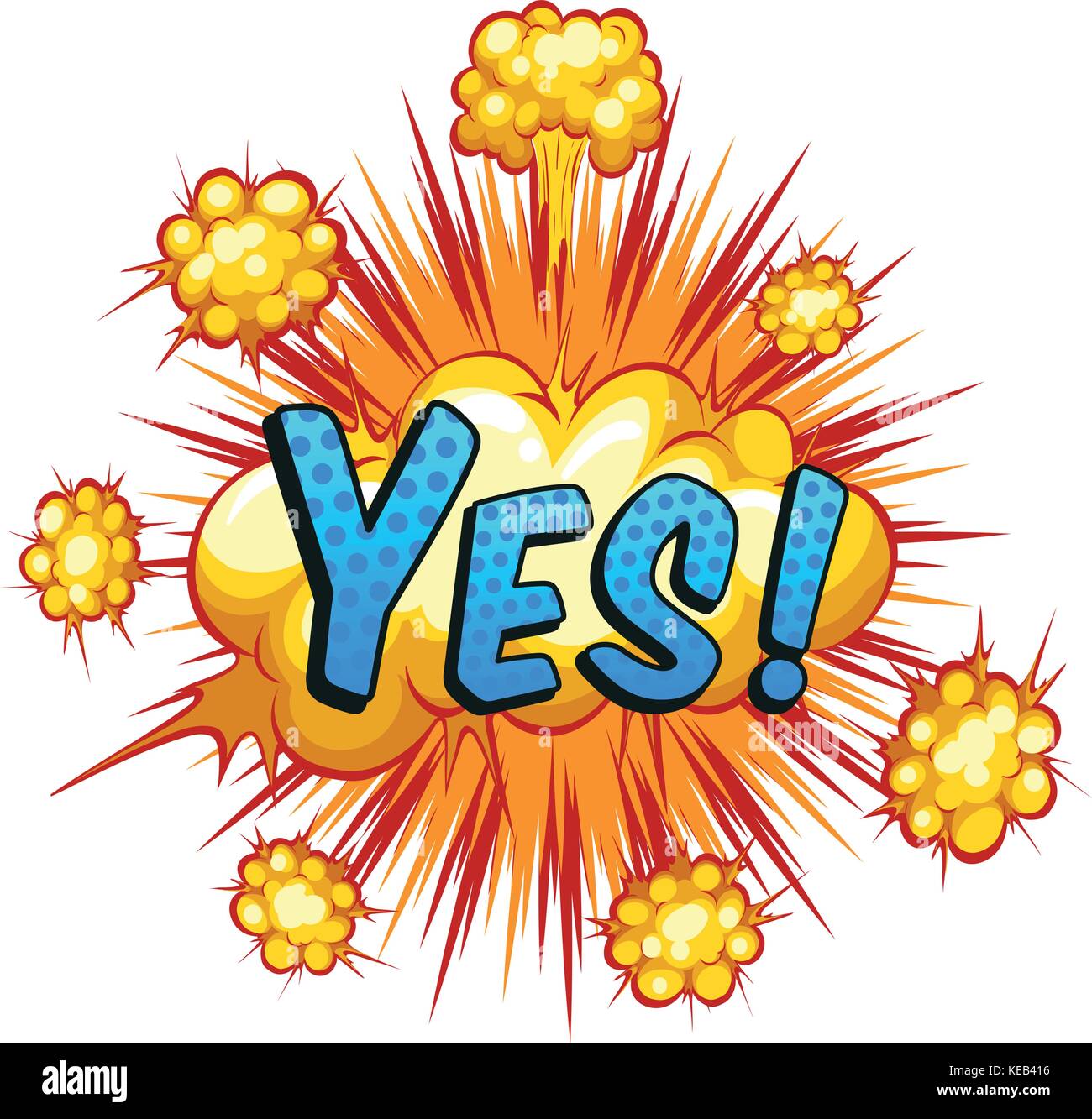 Word yes with cloud explosion background Stock Vector Image & Art - Alamy