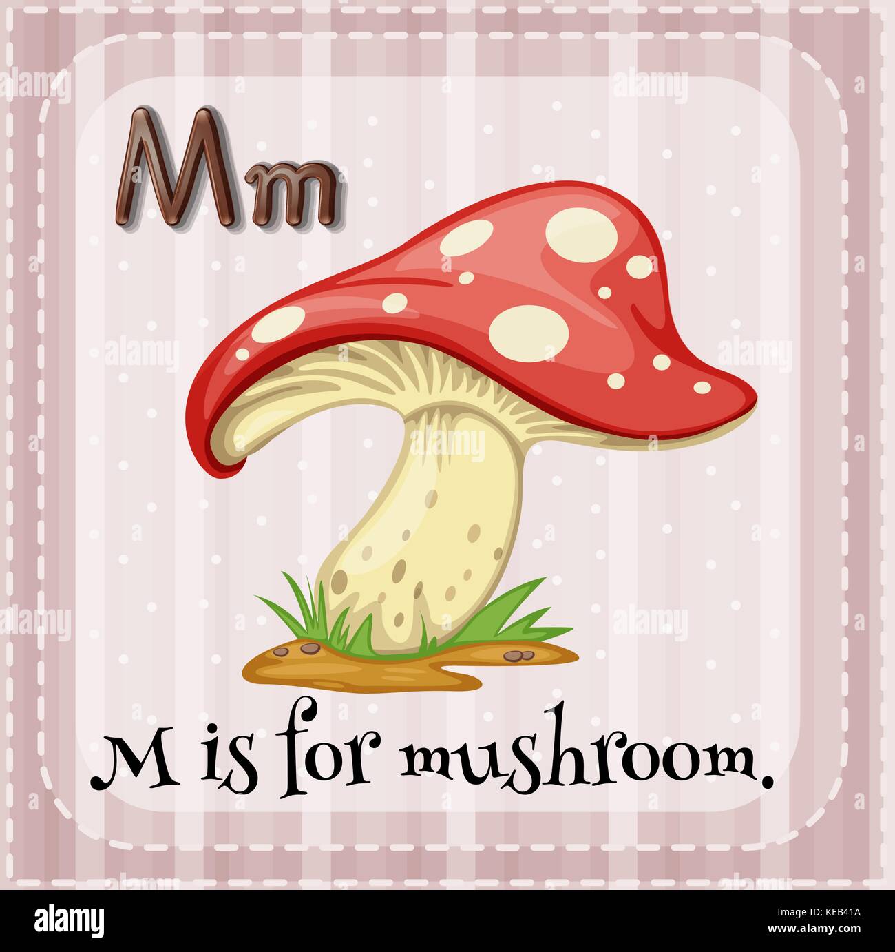 Flashcard letter M is for mushroom Stock Vector Image & Art - Alamy