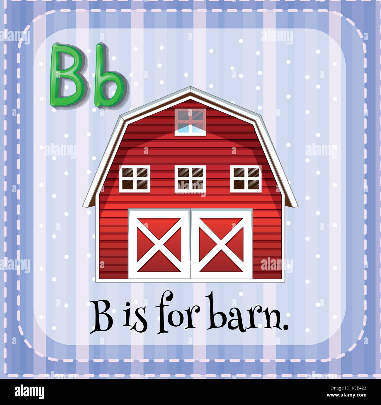 Flashcard letter B is for barn Stock Vector Image & Art - Alamy