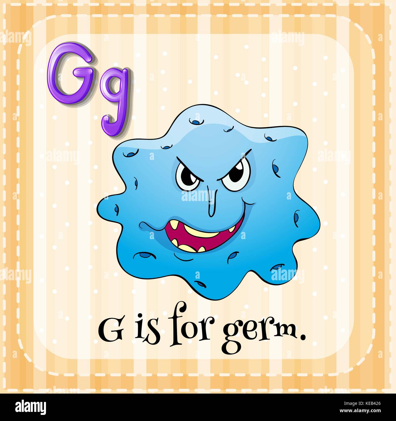 Flashcard letter G is for germ Stock Vector Image & Art - Alamy