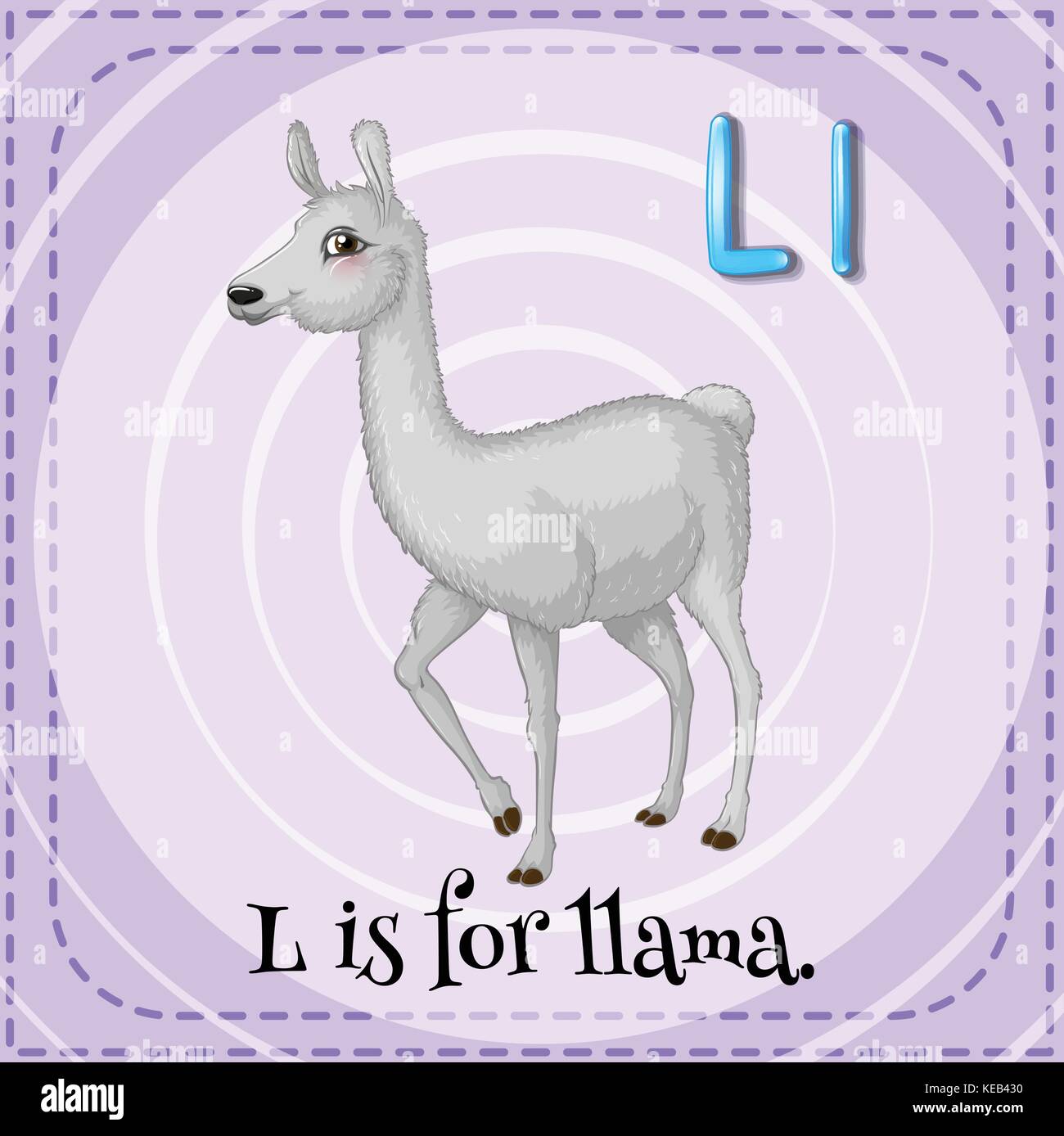 Alphabet L is llama Stock Vector Image & Art - Alamy