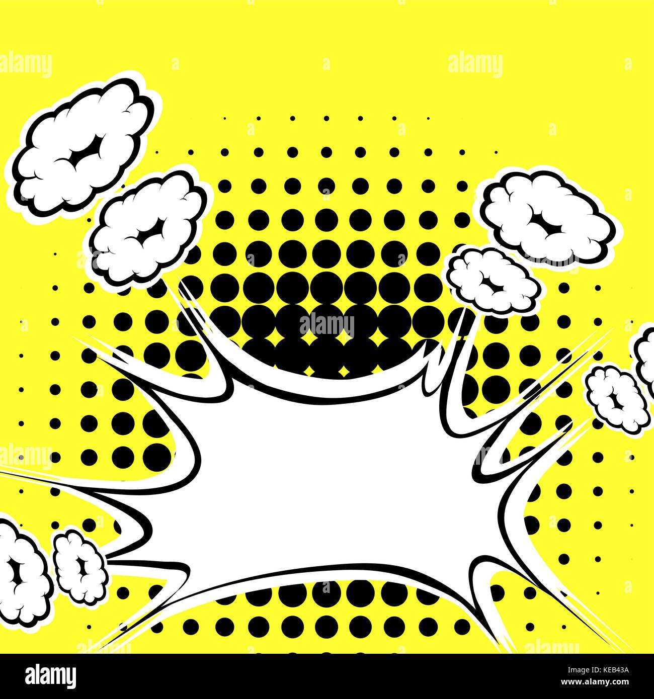 Blank comic balloon with yellow background Stock Vector Image & Art - Alamy