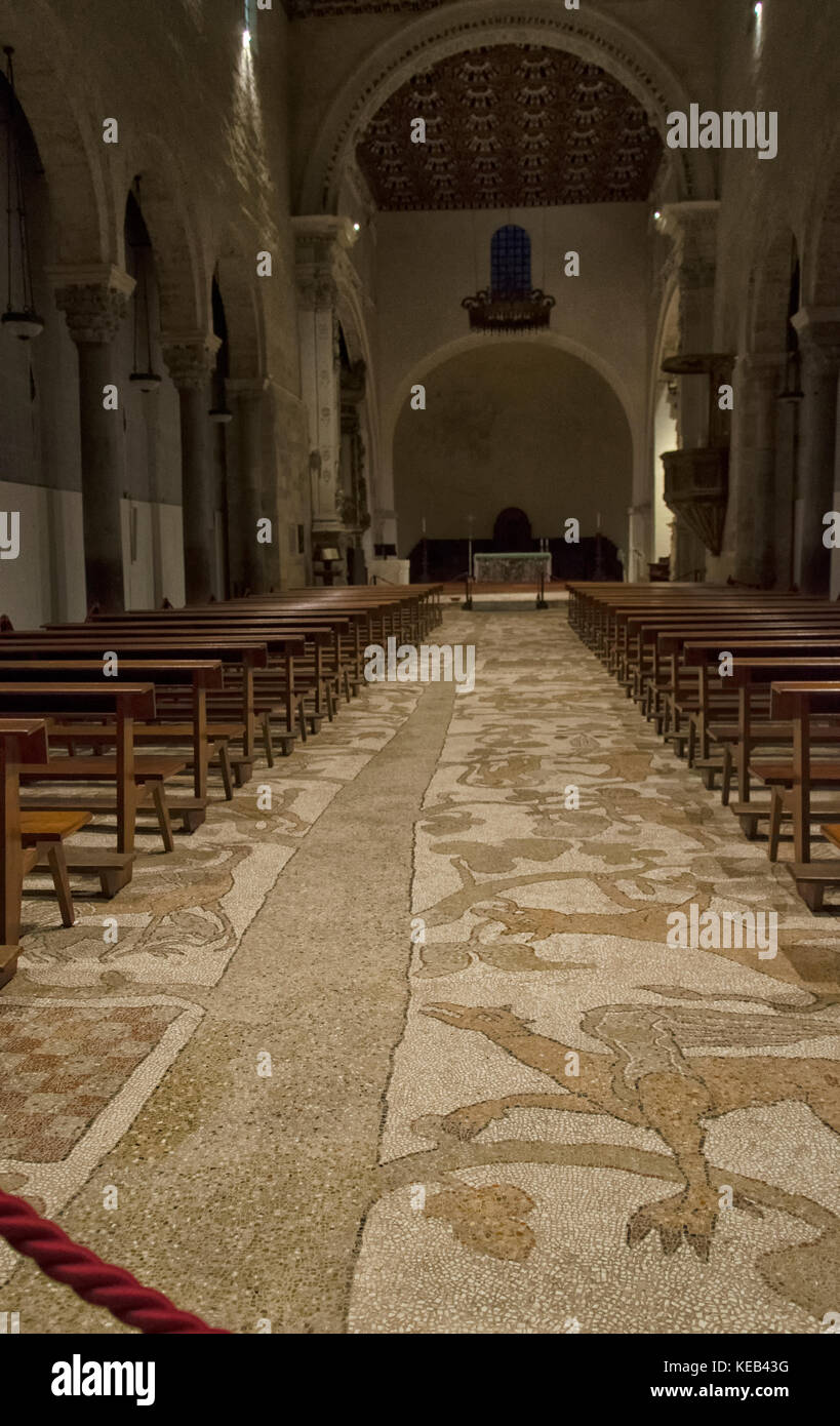 View of the famous mosaic pavement of the Otranto Cathedral Stock Photo ...