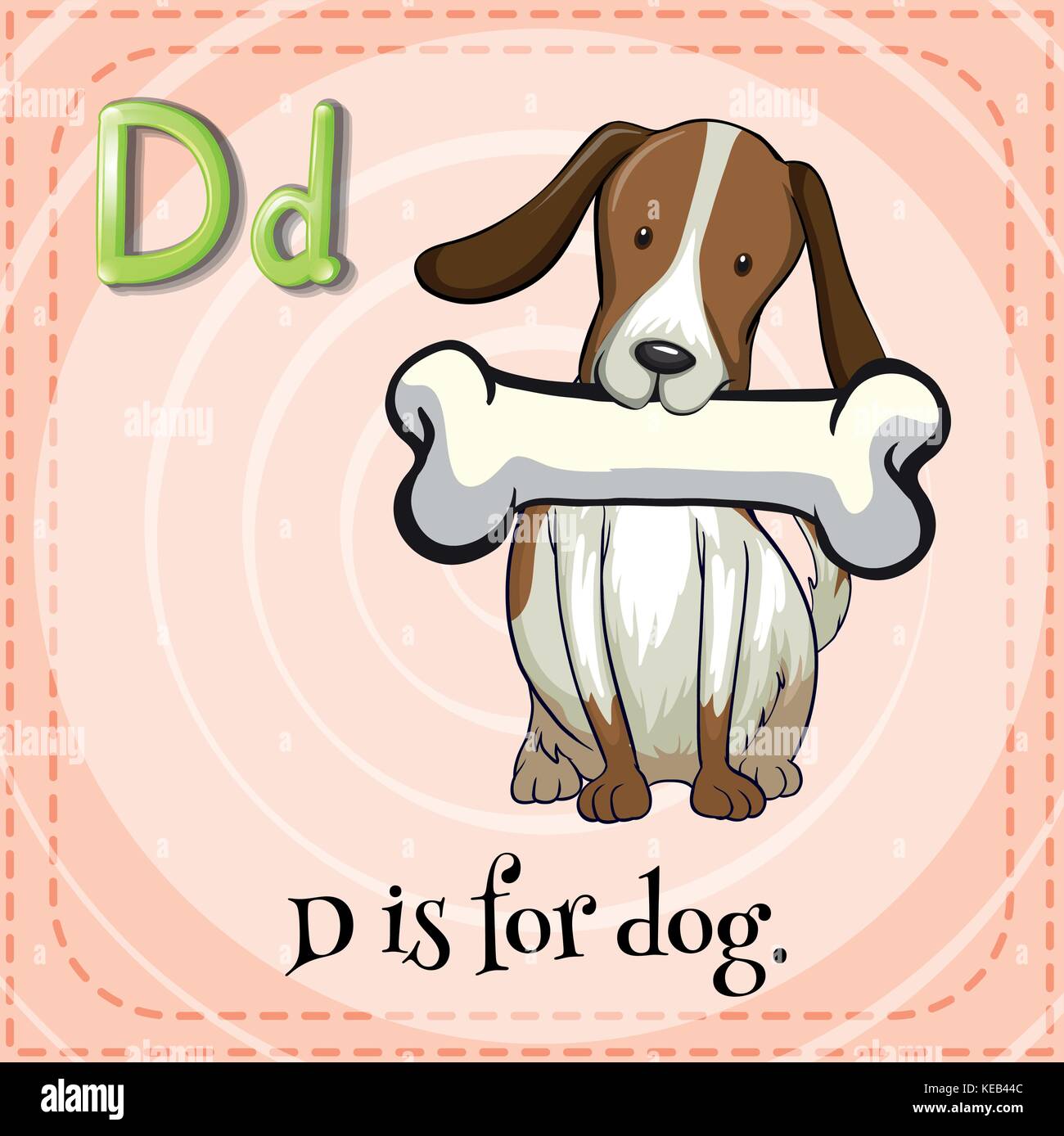 Flash card letter D is for dog Stock Vector Image & Art - Alamy