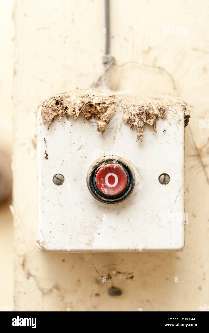 Old enectric switch in abandoned home Stock Photo - Alamy