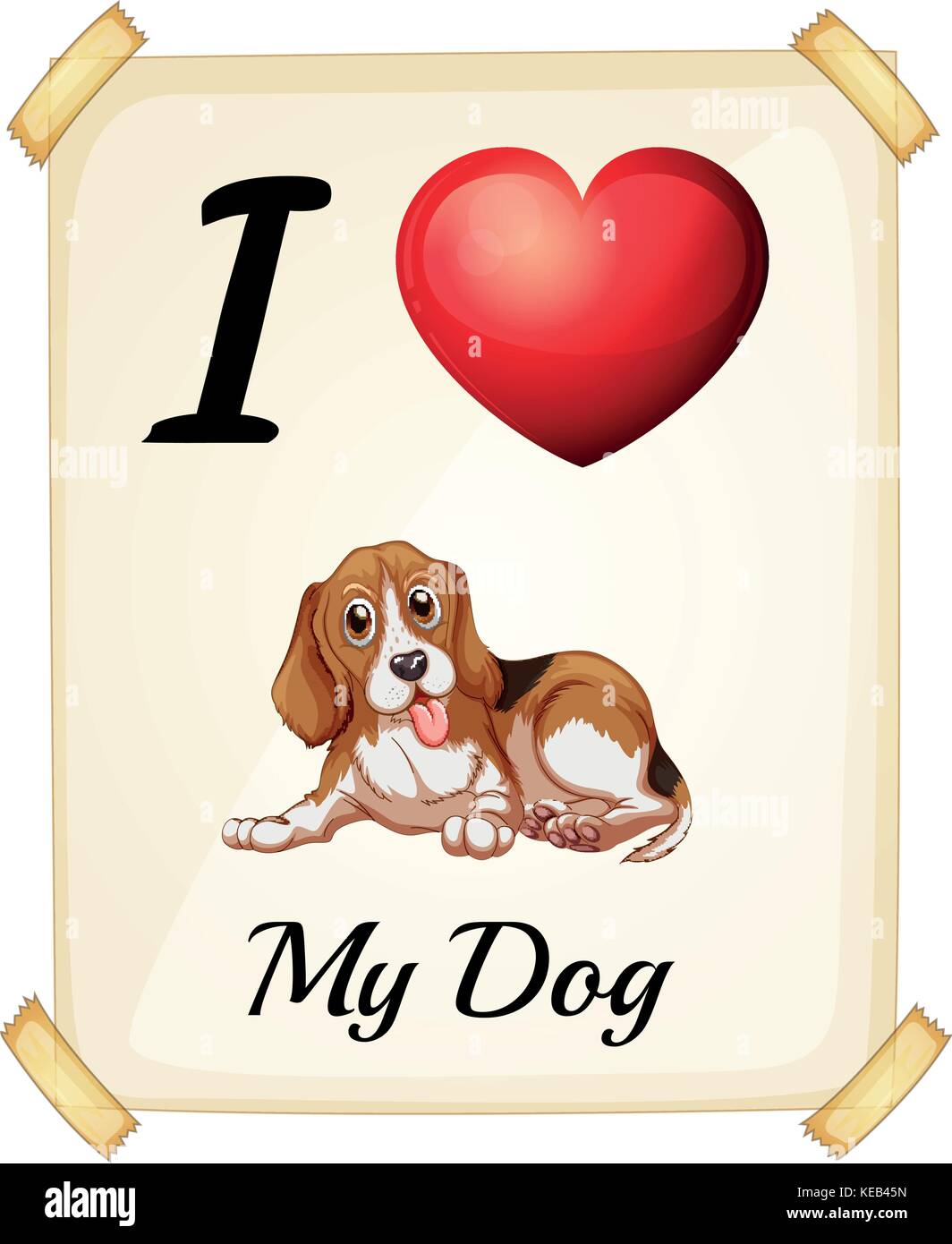 i love my dog sign Stock Vector Image & Art - Alamy