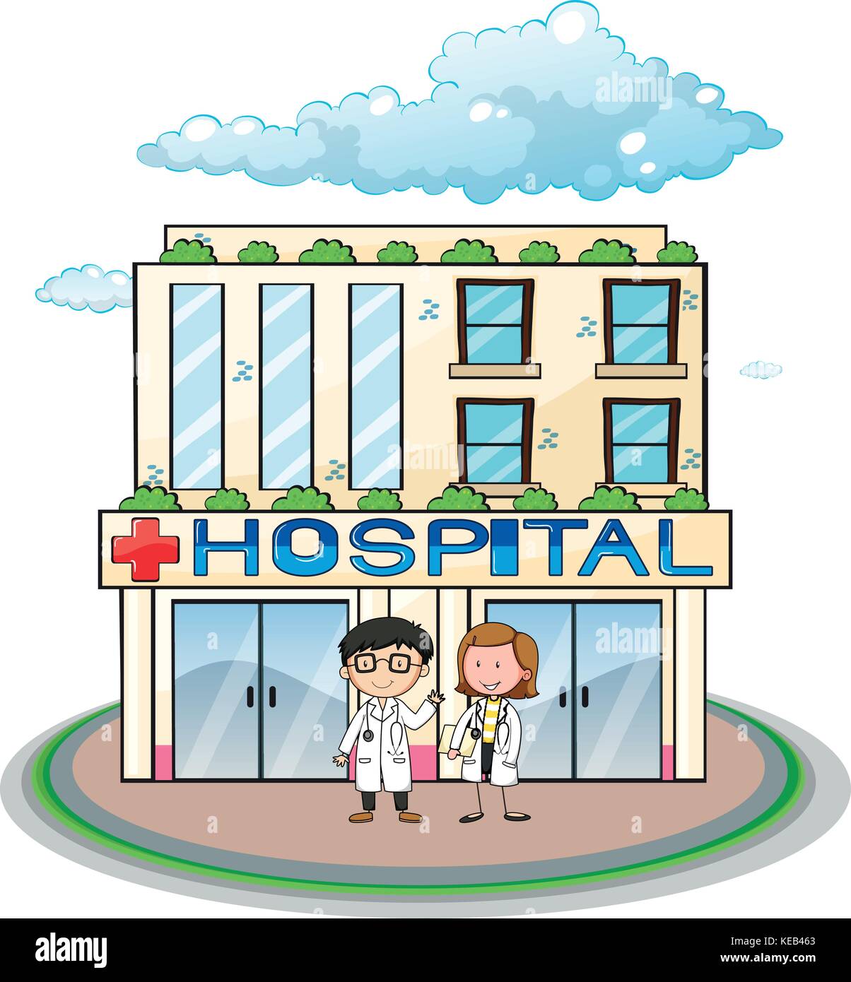 Hospital building clipart hi-res stock photography and images - Alamy
