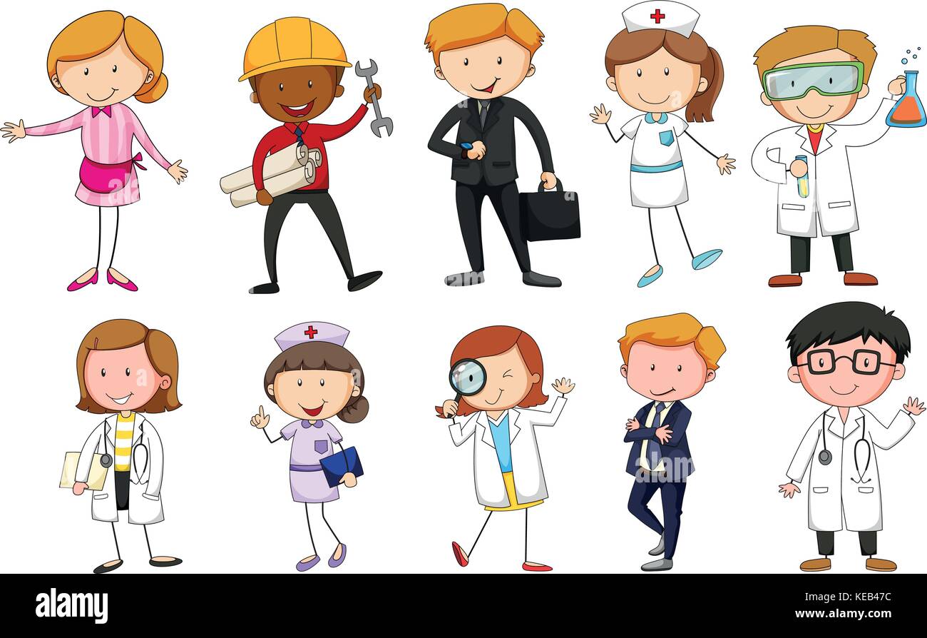 Set people different occupations Stock Vector Images - Alamy