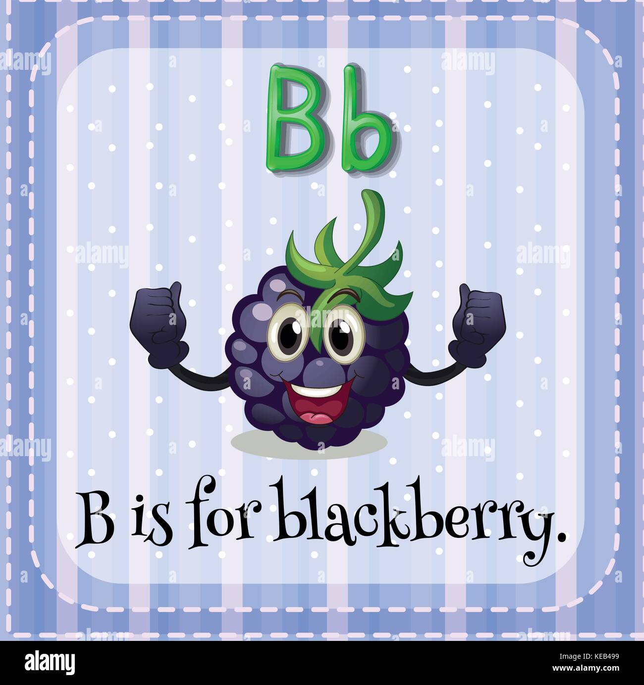 Flashcard letter B is for blackberry Stock Vector Image & Art - Alamy