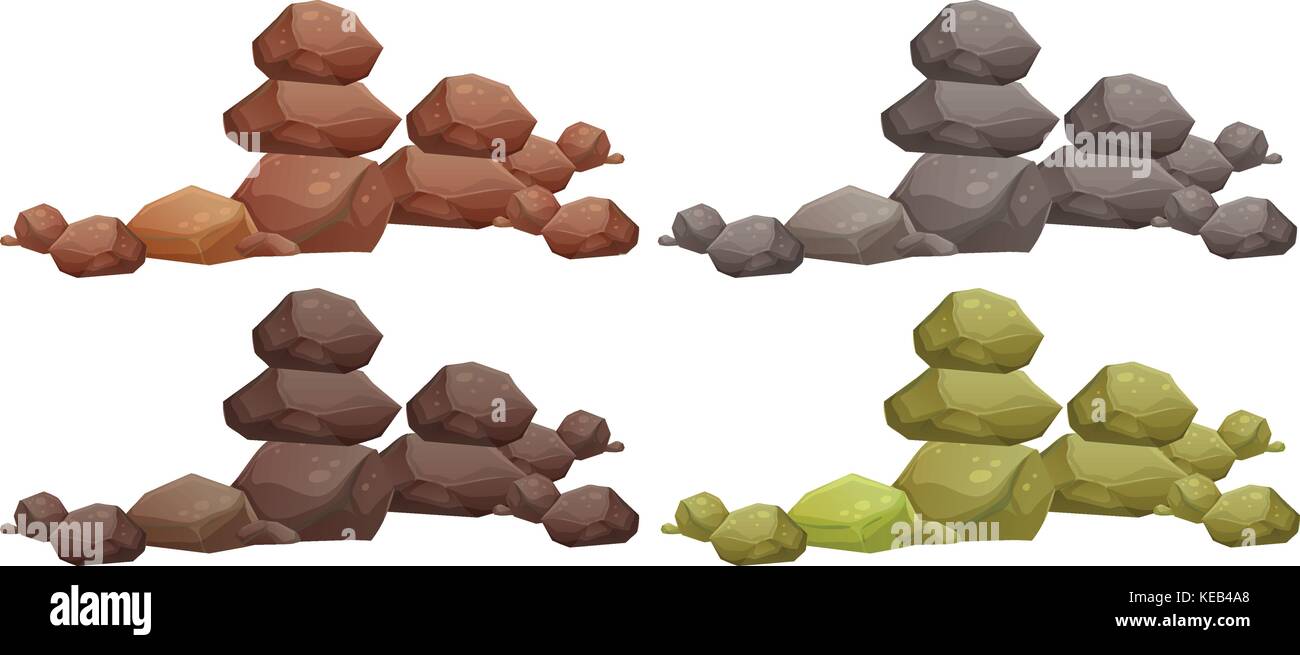 Pile of stones rocks Stock Vector Images - Alamy