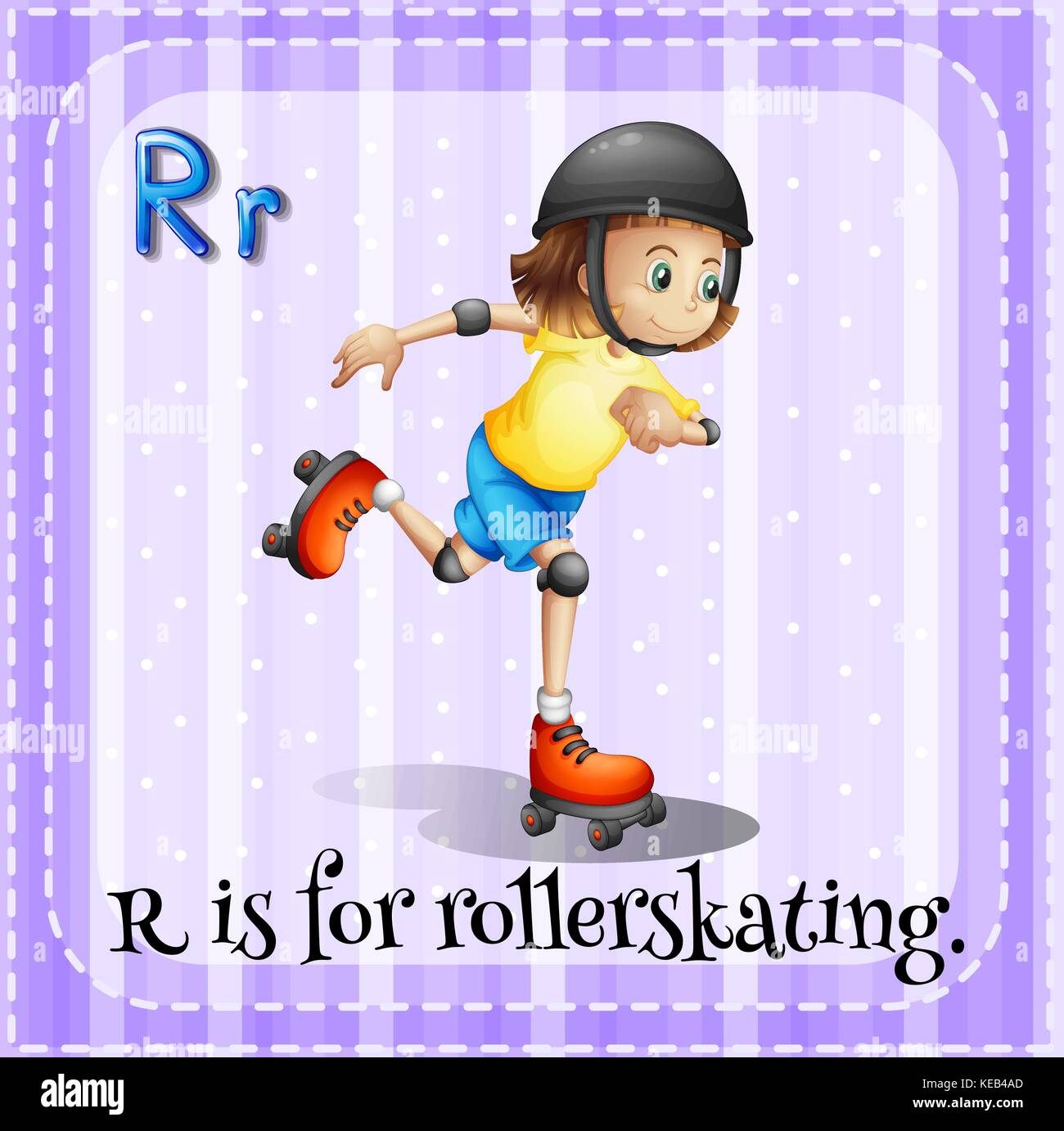 Flashcard letter R is for rollerskating Stock Vector Image & Art - Alamy
