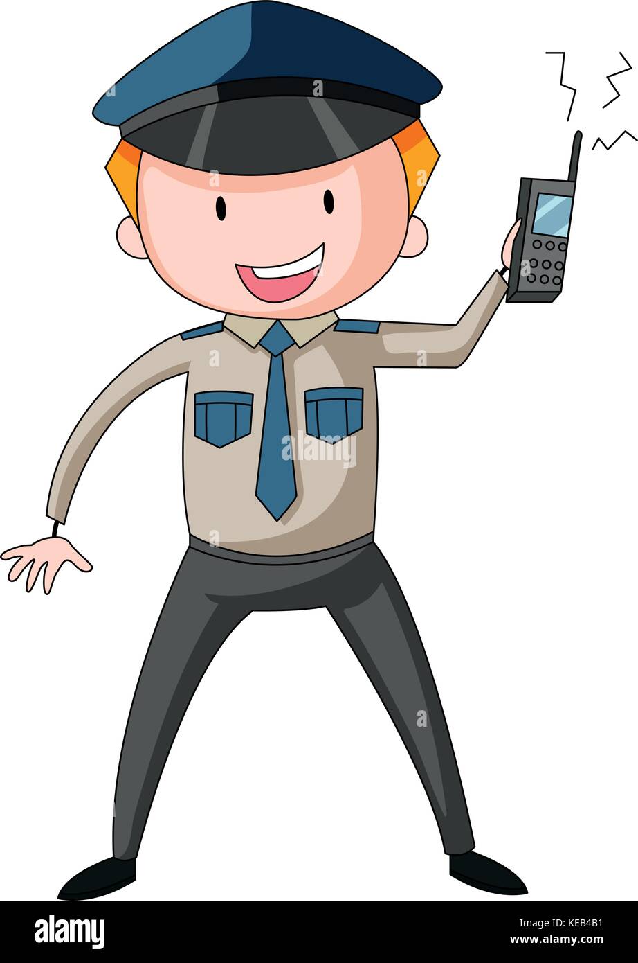 Cartoon security guard hi-res stock photography and images - Alamy