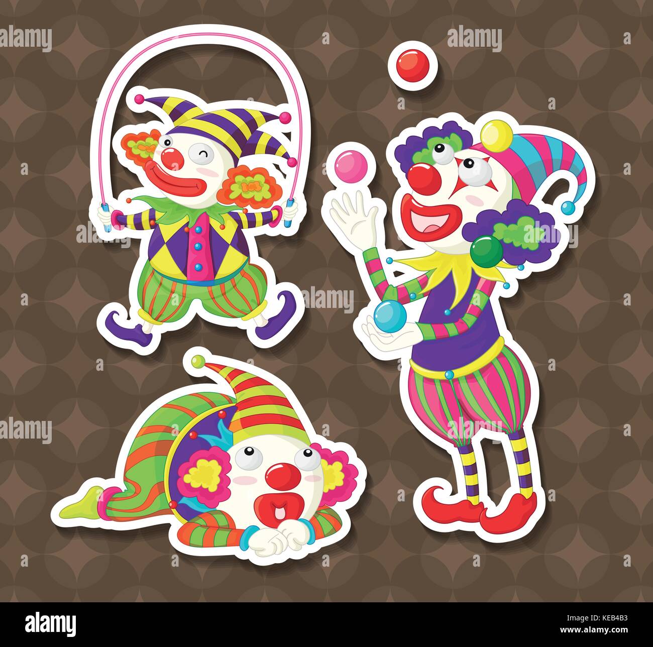 Three jesters doing different things Stock Vector Image & Art - Alamy