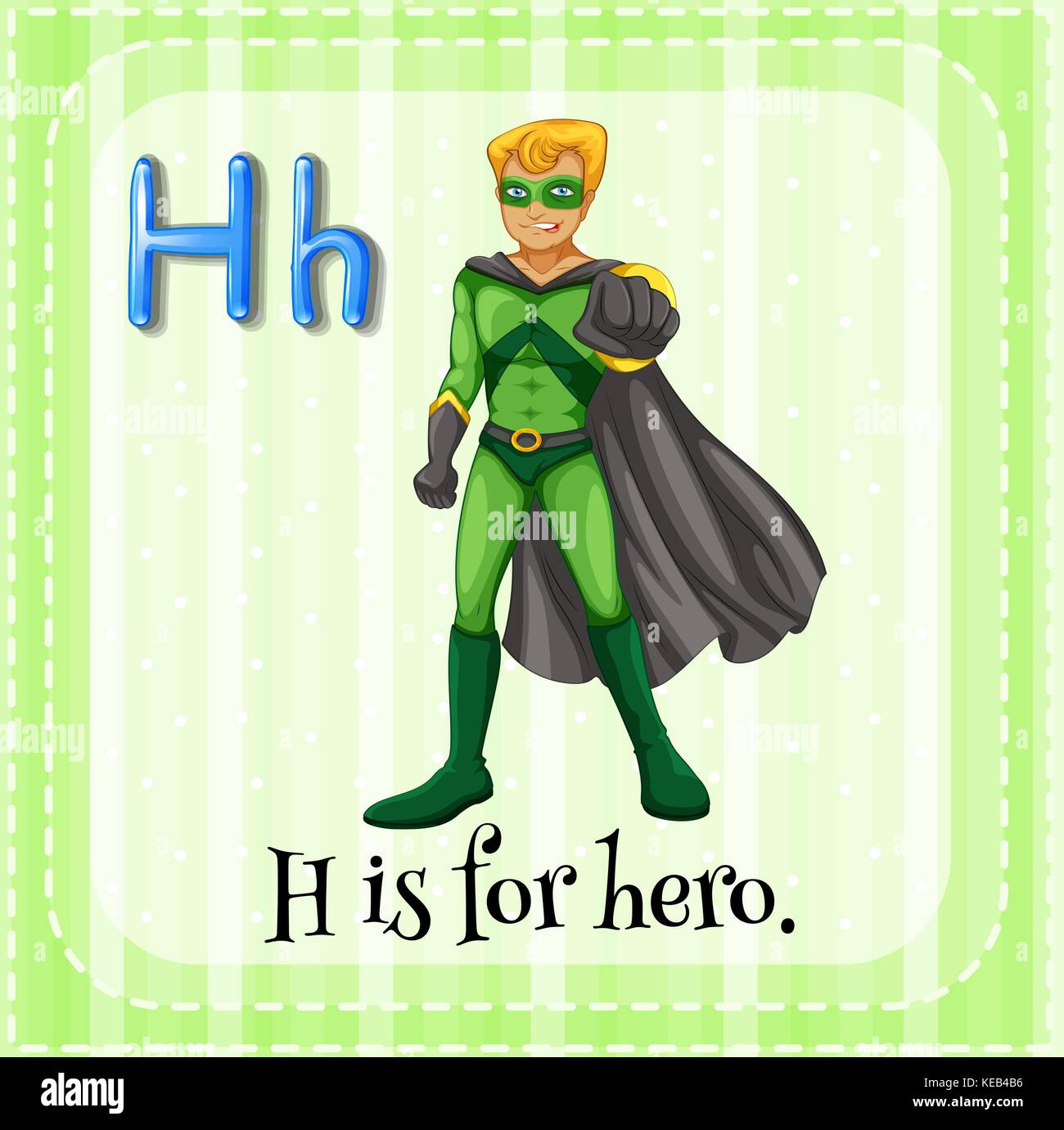 Flashcard letter H is for hero Stock Vector Image & Art - Alamy