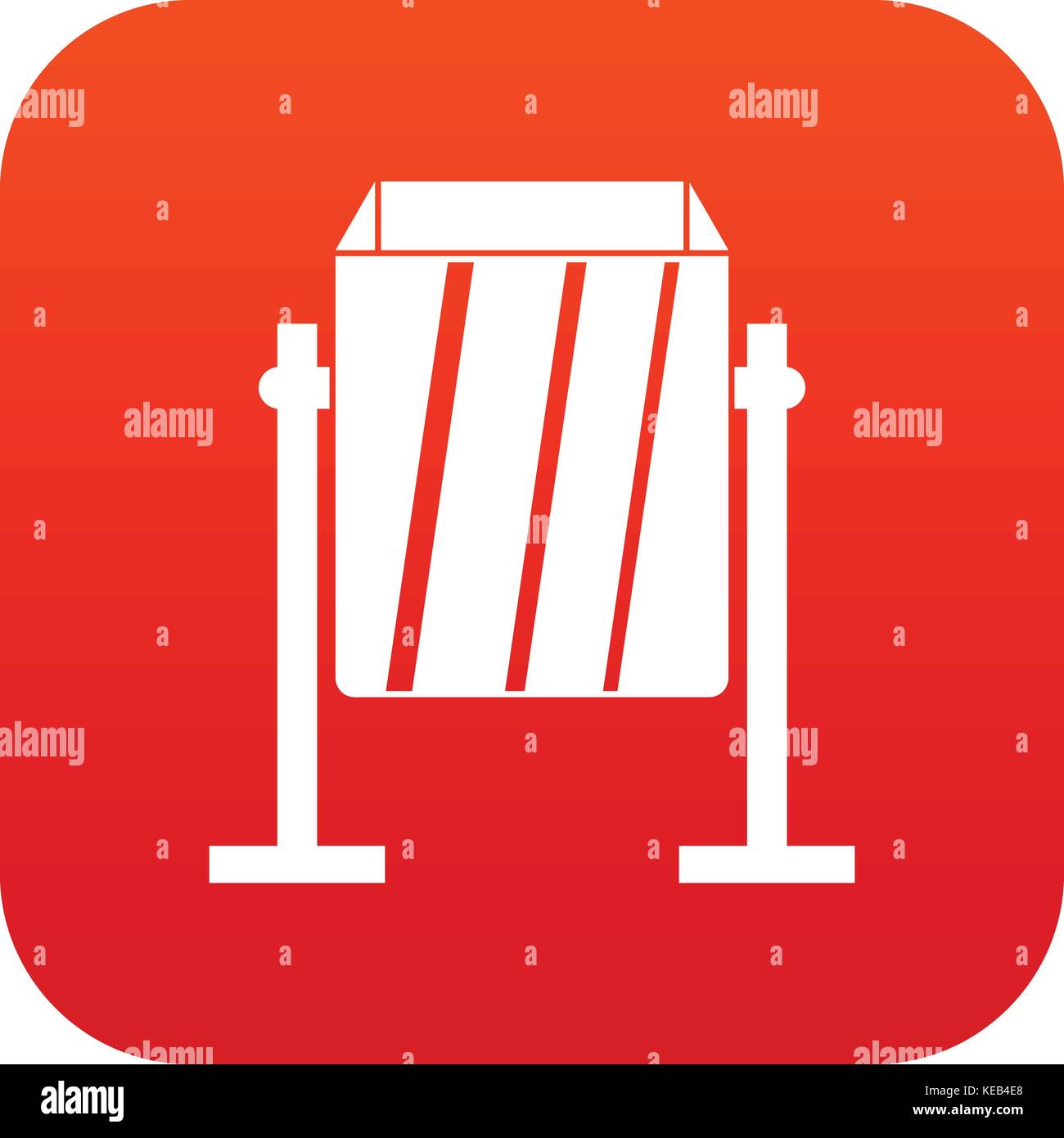 Metal dust bin icon digital red Stock Vector Image & Art - Alamy