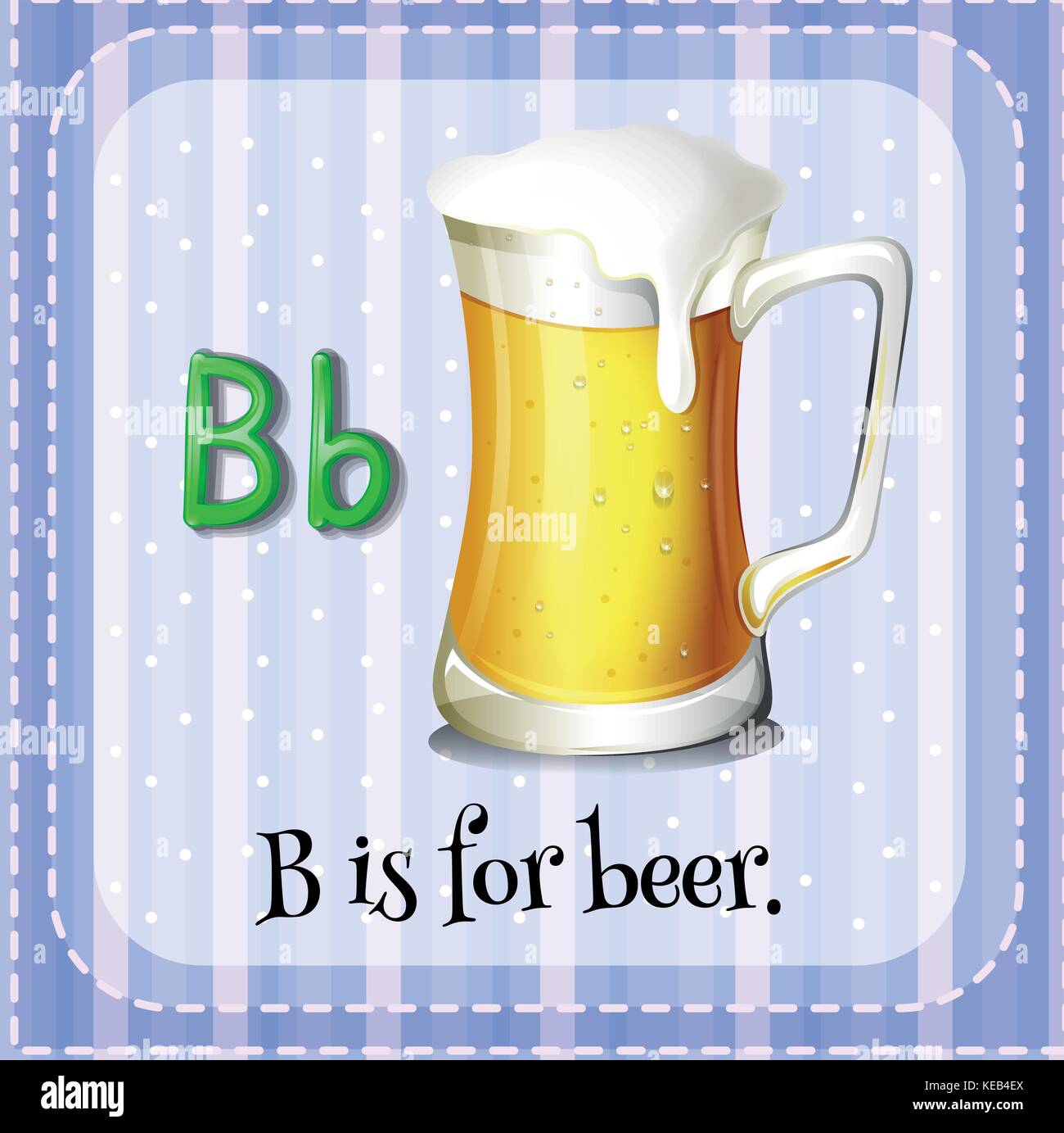 Flashcard letter B is for beer Stock Vector Image & Art - Alamy