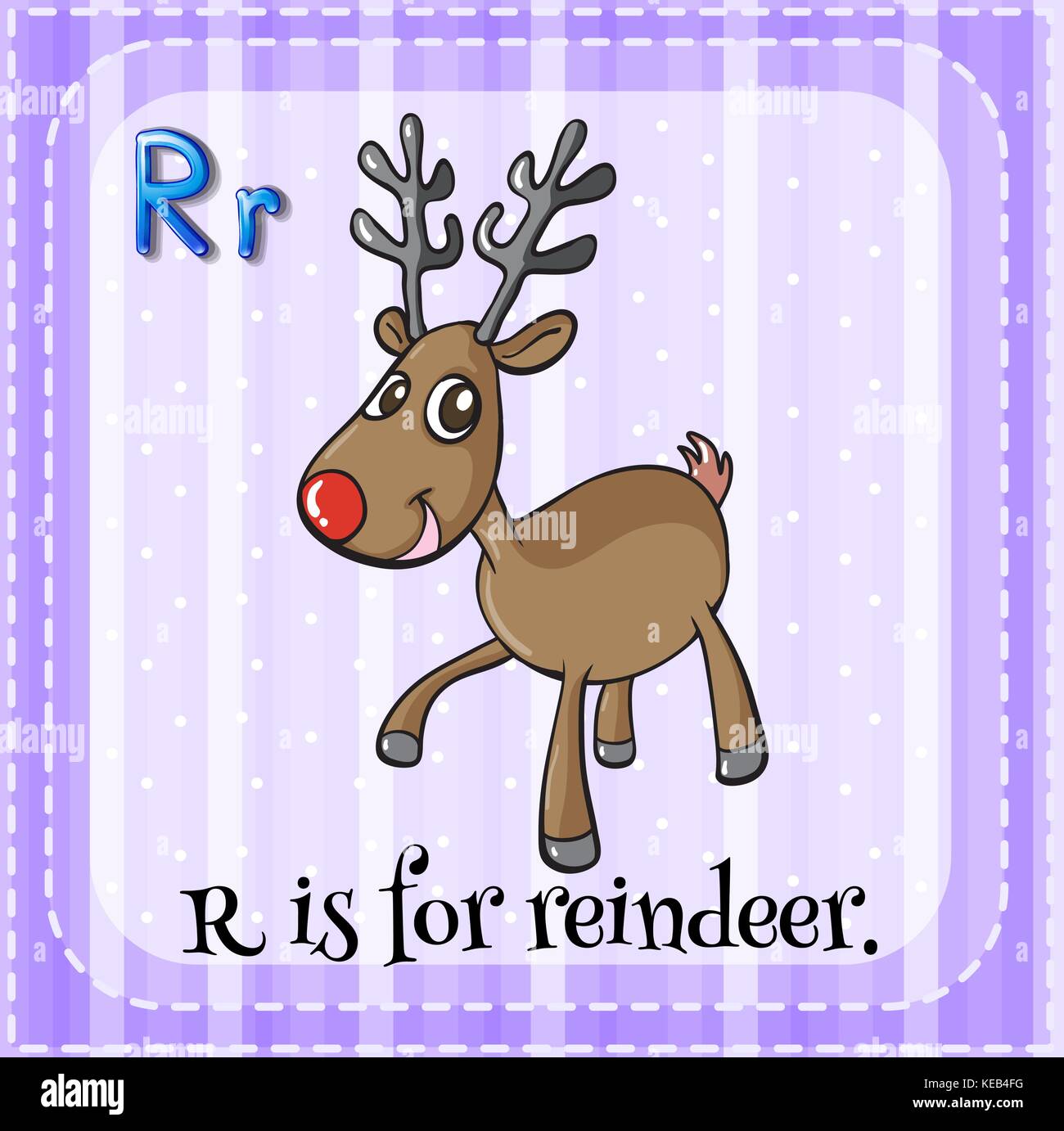 Flashcard letter R is for reindeer Stock Vector Image & Art - Alamy