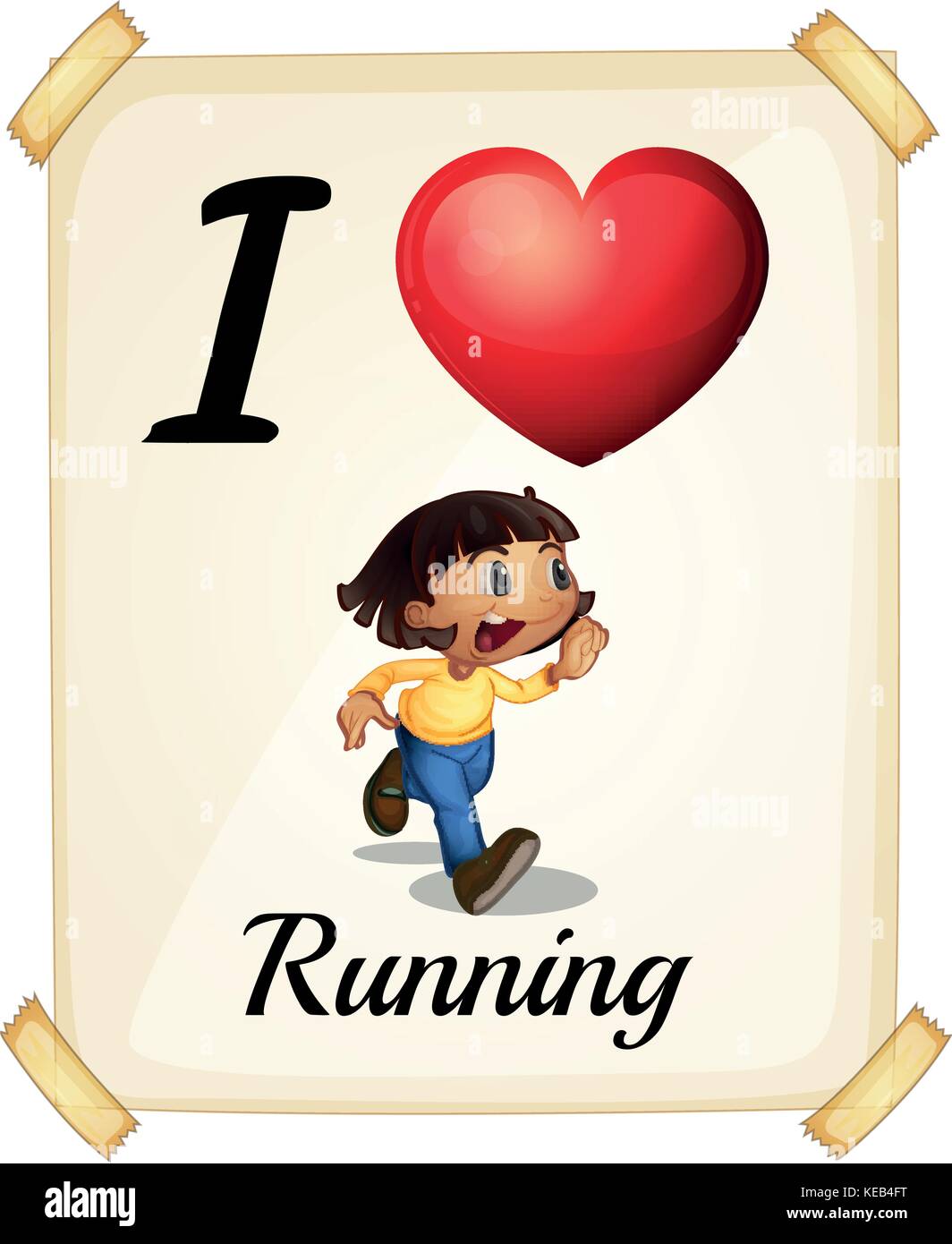I love running sign Stock Vector Image & Art - Alamy