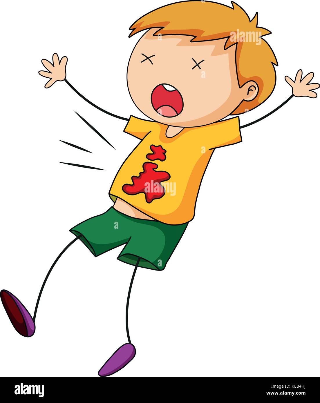 Close up boy injured with blood stain Stock Vector Image & Art - Alamy