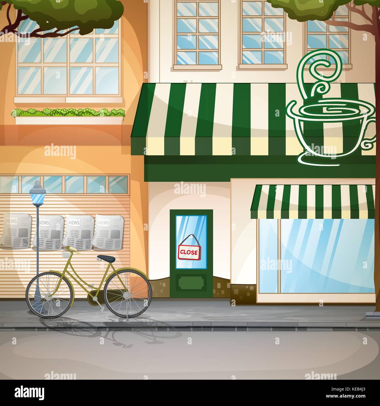 Coffee shop restaurant scene Stock Vector Images - Alamy