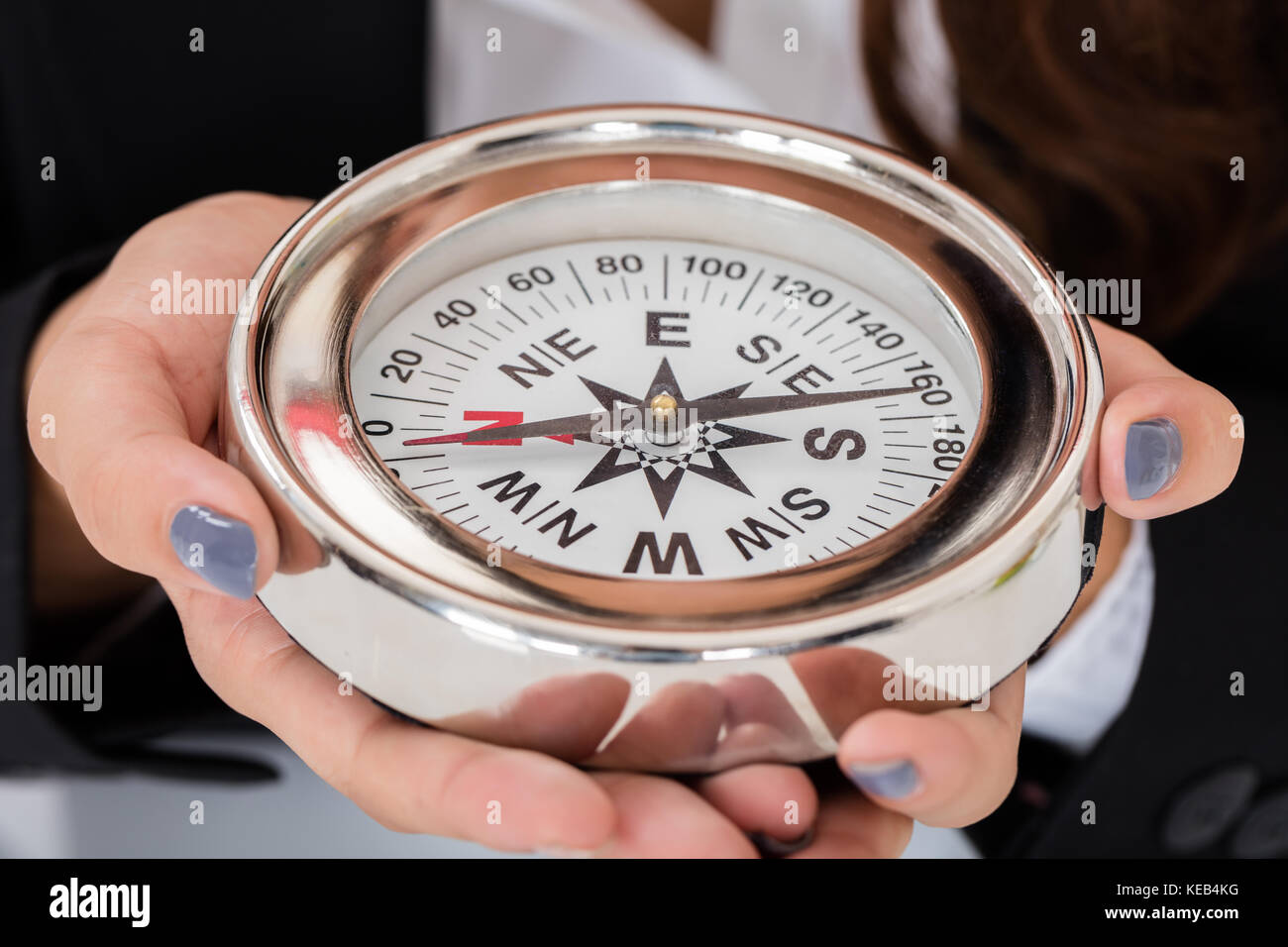 Close-up Photo Of Person Hand Holding Compass Stock Photo - Alamy