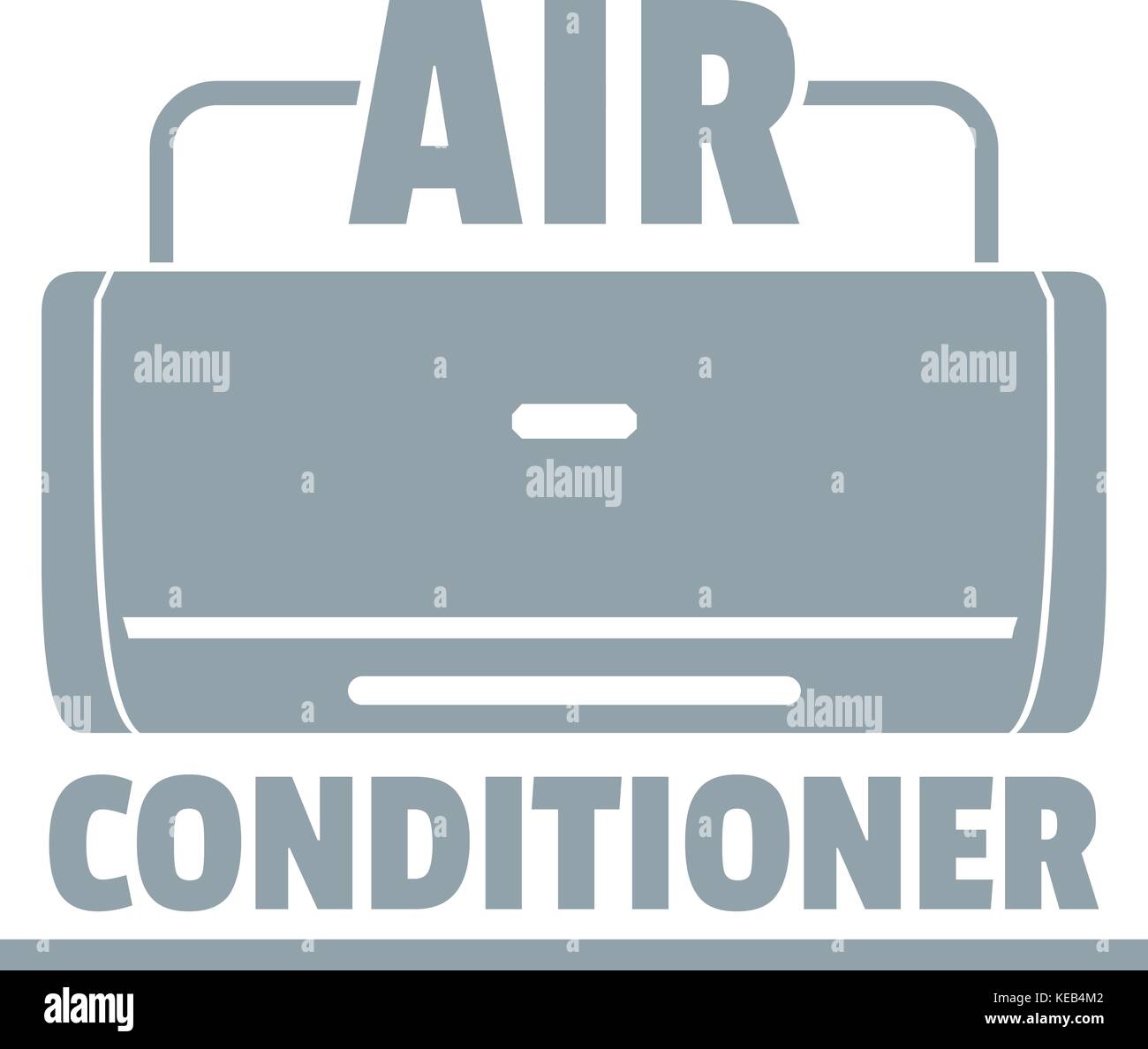 Air conditioner logo, simple gray style Stock Vector Image & Art - Alamy