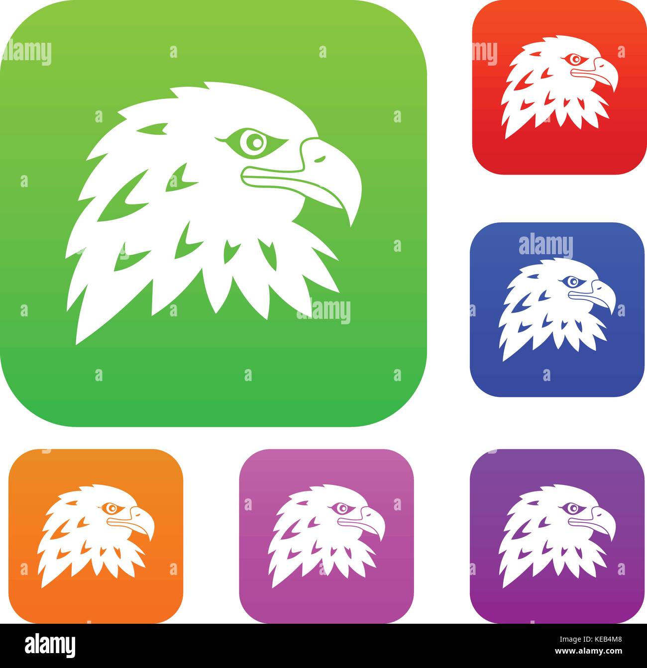 Eagle set color collection Stock Vector Image & Art - Alamy